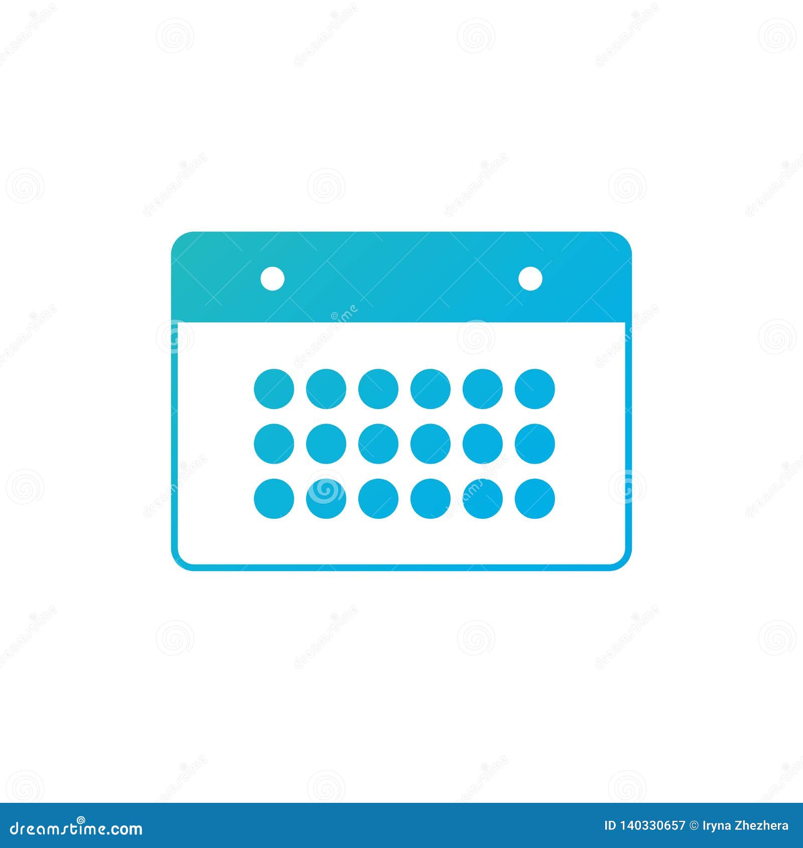Blue Gradient Calendar Icon Isolated on White Background. Vector ...