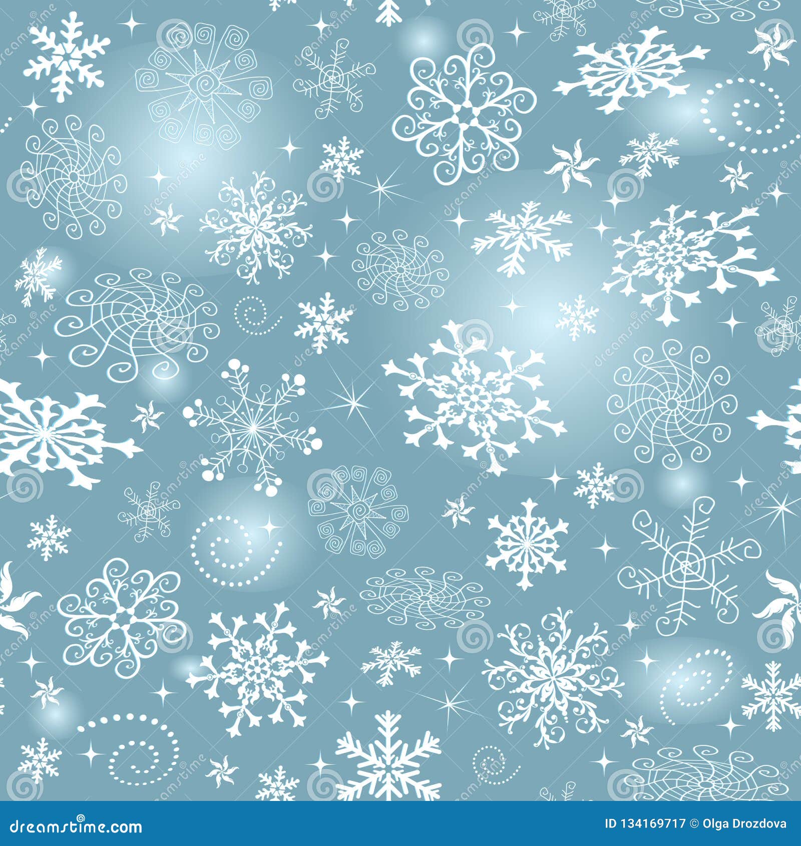 Blue Gradient Christmas Seamless Pattern Stock Illustration ...