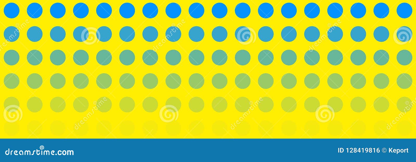 Blue Gradient Dots on Yellow Stock Illustration - Illustration of ...
