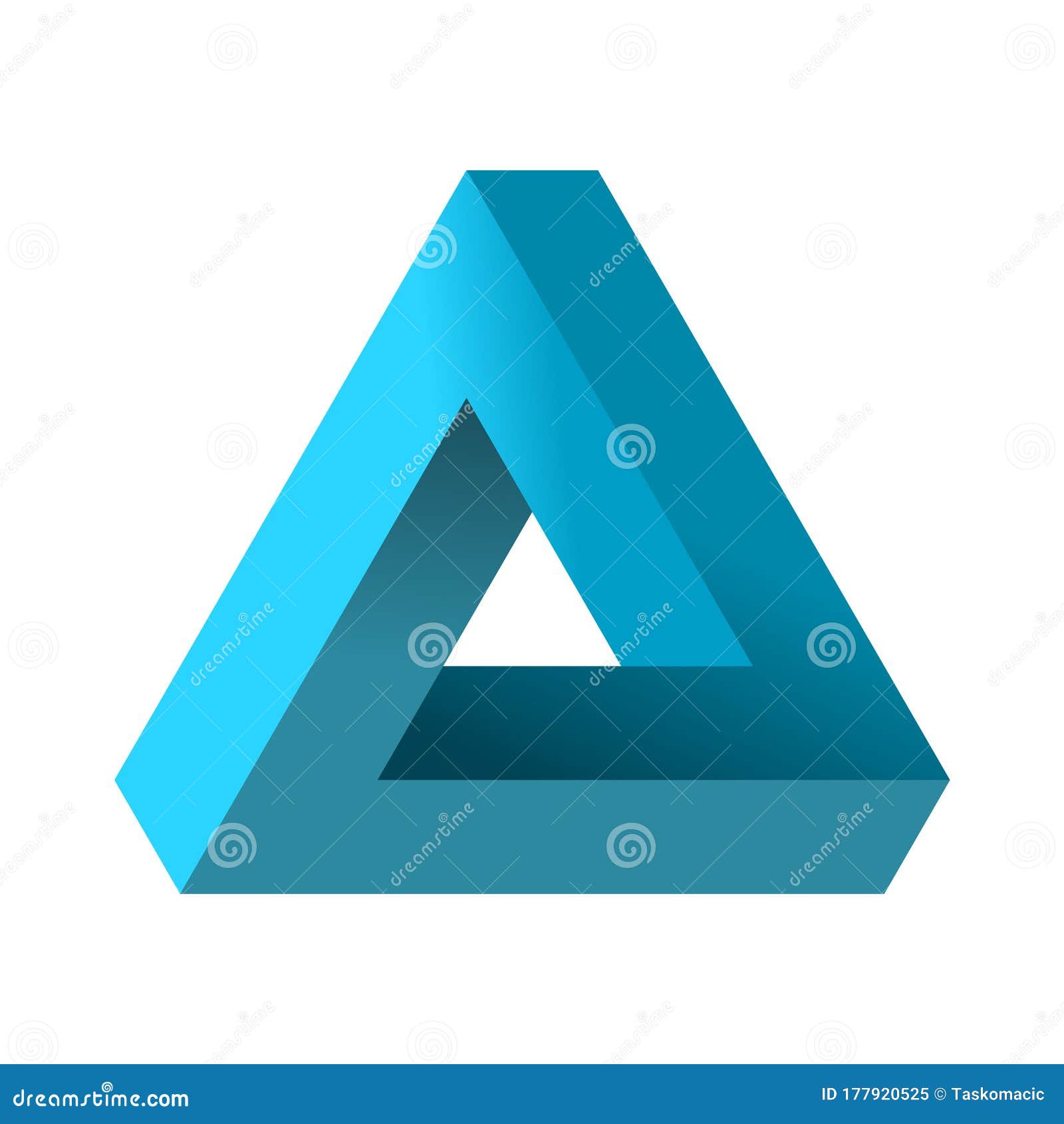 Impossible Triangle. Penrose Optical Illusion. Stock Vector ...