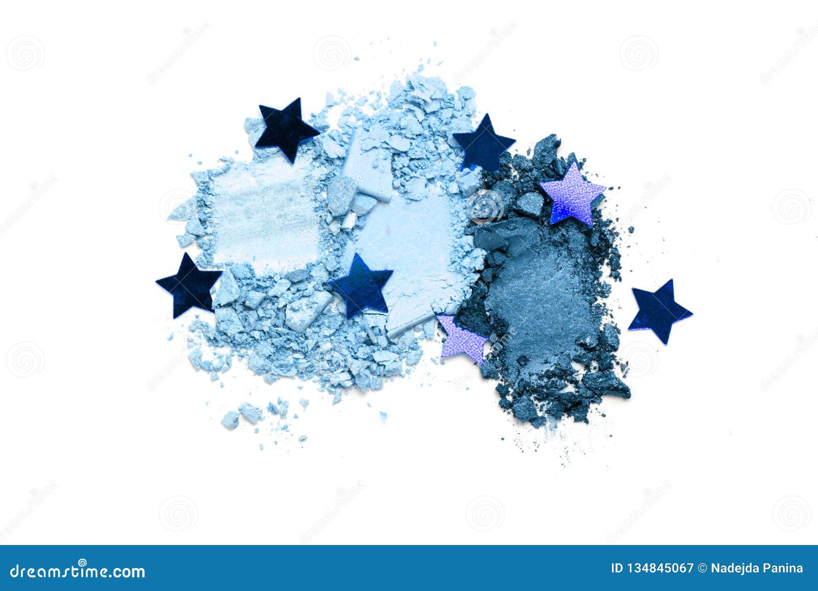 Blue Gradient Eye Shadow Set Isolated on White Background Stock Image ...