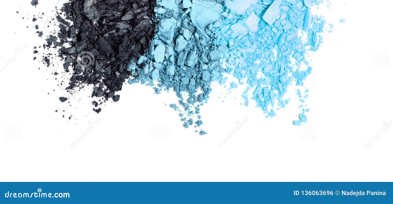 Blue Gradient Eye Shadow Set Isolated on White Background. Stock Photo ...