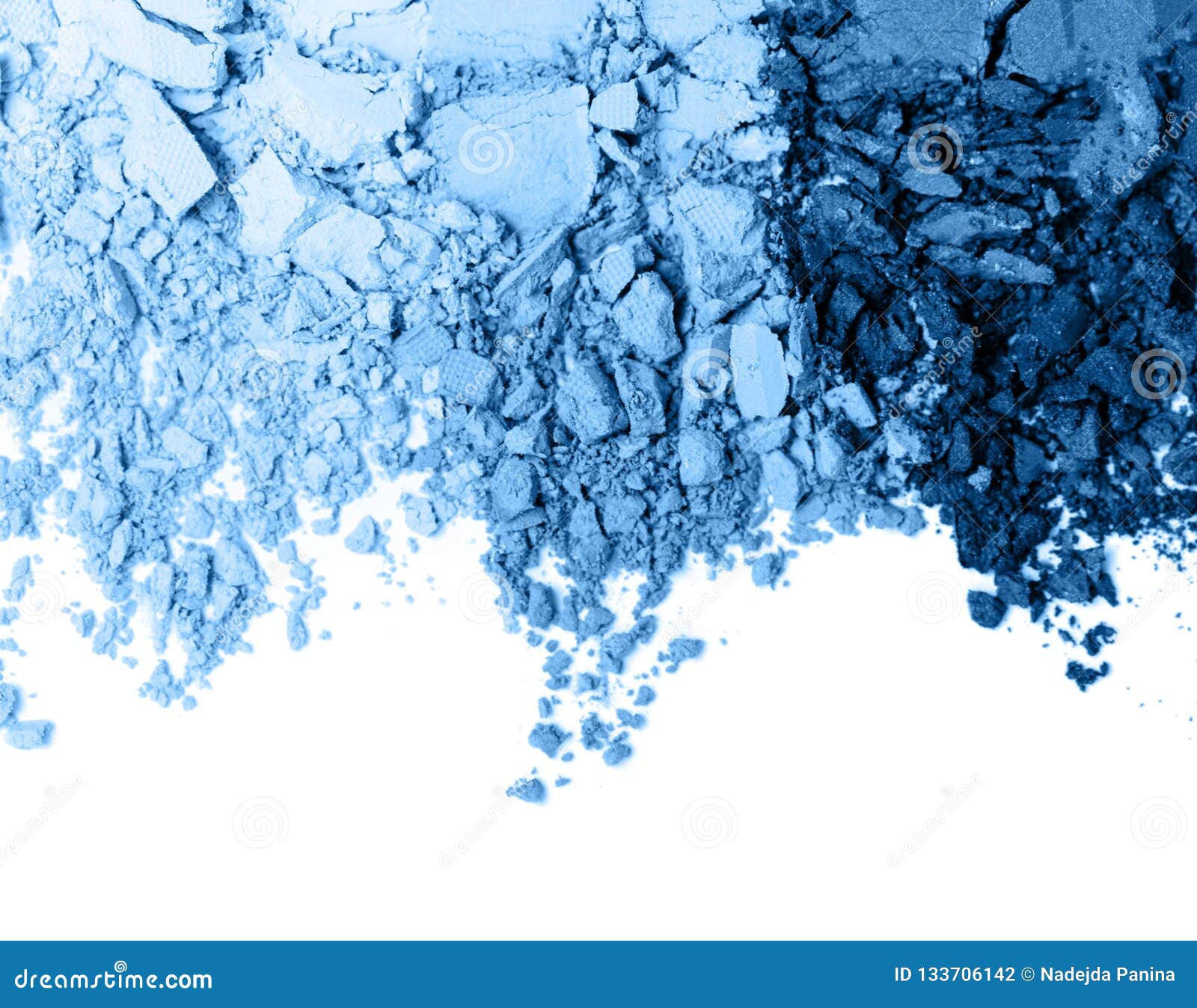 Blue Gradient Eye Shadow Set on White Background. Stock Photo - Image ...