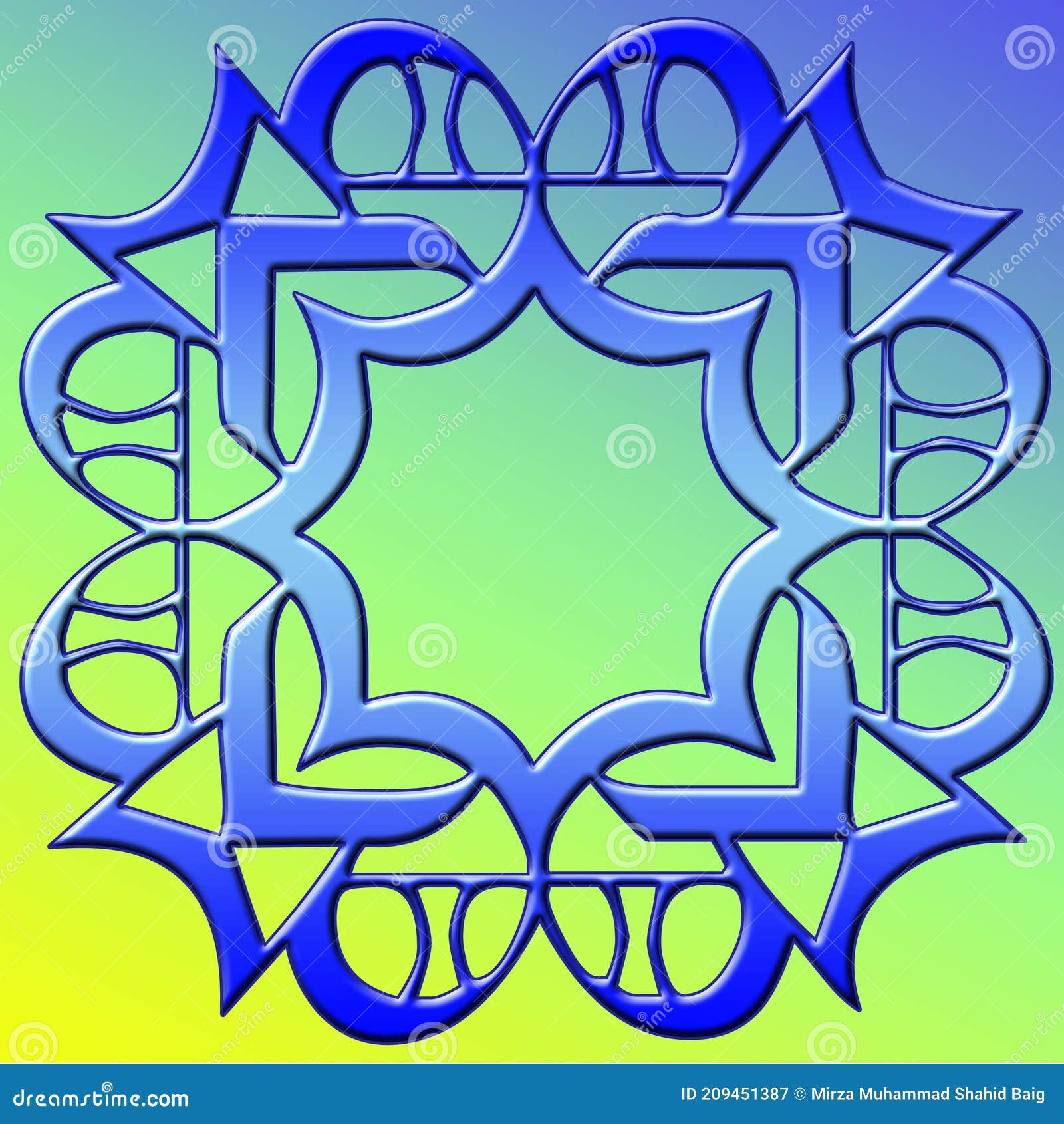 Blue Gradient Floral Seamless Tile Layout Drawing Pattern Set-7 Stock ...