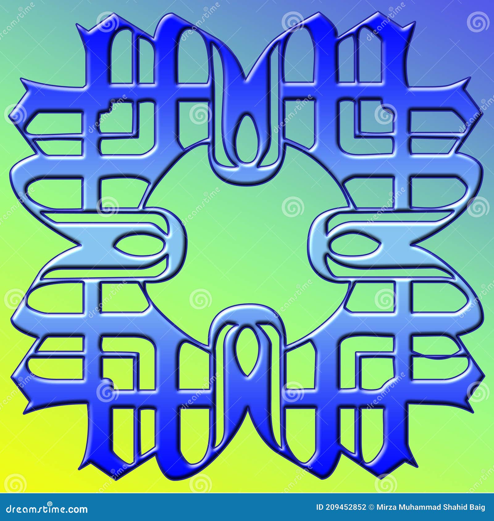 Blue Gradient Floral Seamless Tile Layout Drawing Pattern Set-7 Stock ...