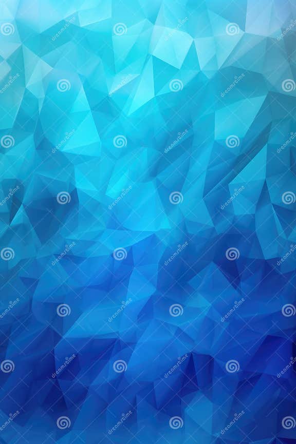 Blue Gradient Mesh with Geometric Shapes Stock Illustration ...