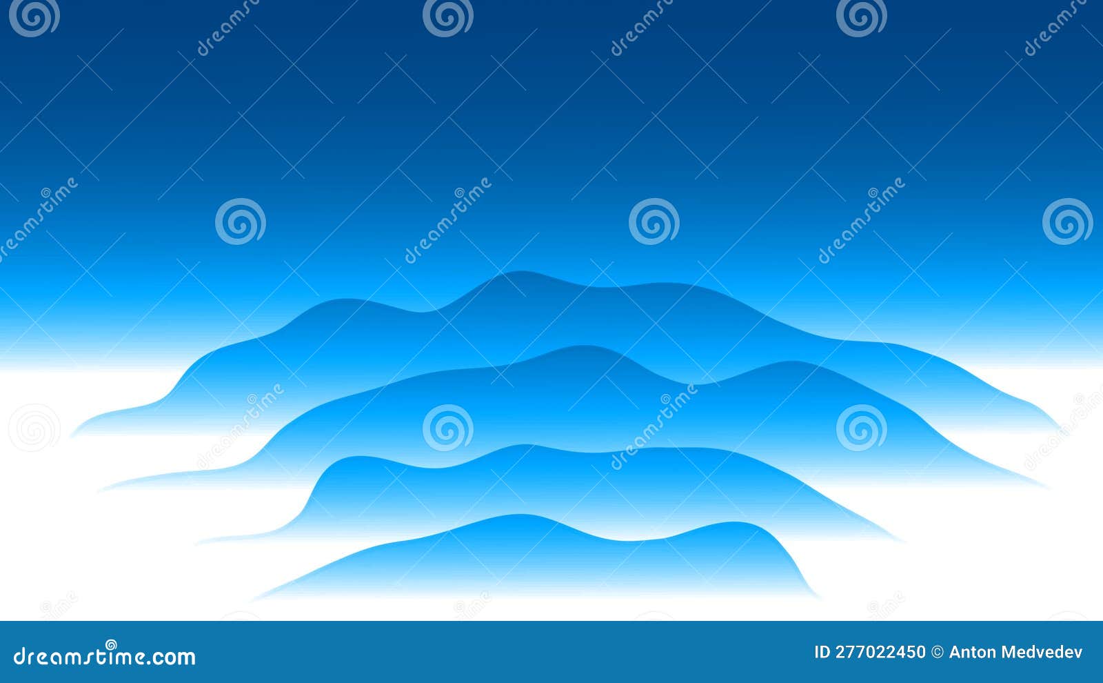 Blue Gradient Mild Bandy Shapes Bg - Abstract 3D Rendering Stock ...