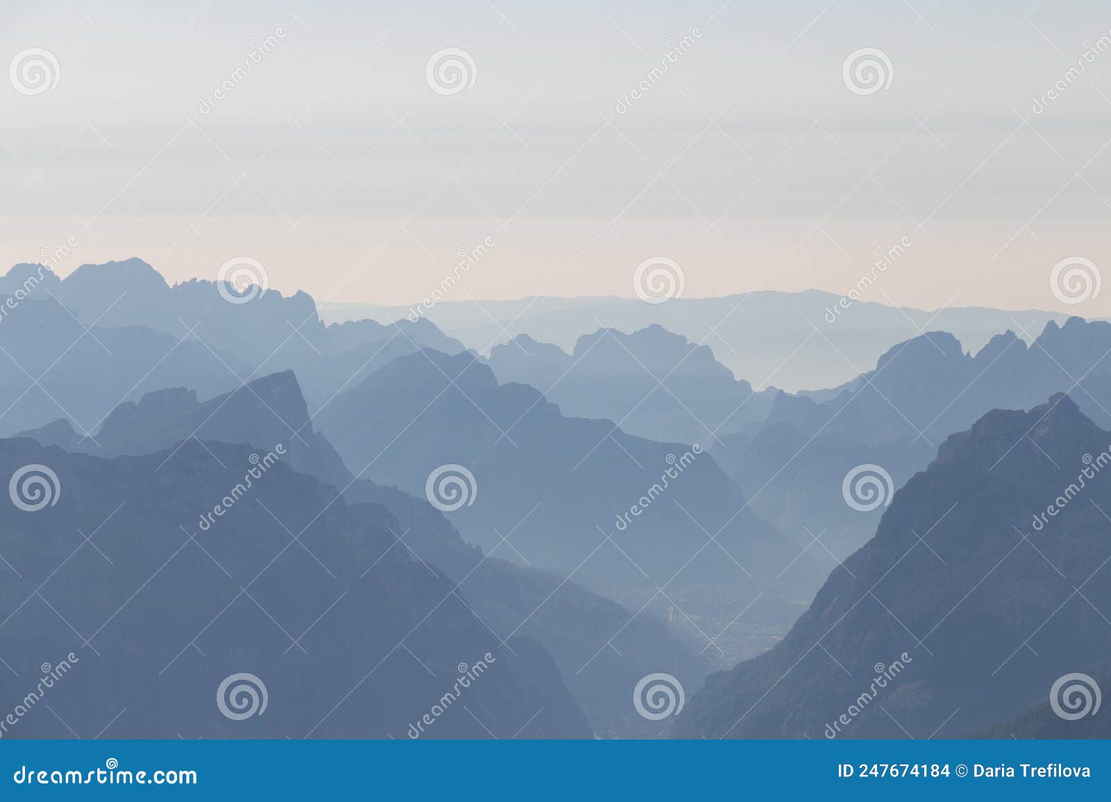 Blue Gradient Mountains Landscape Background, Nature, Landscape Stock ...