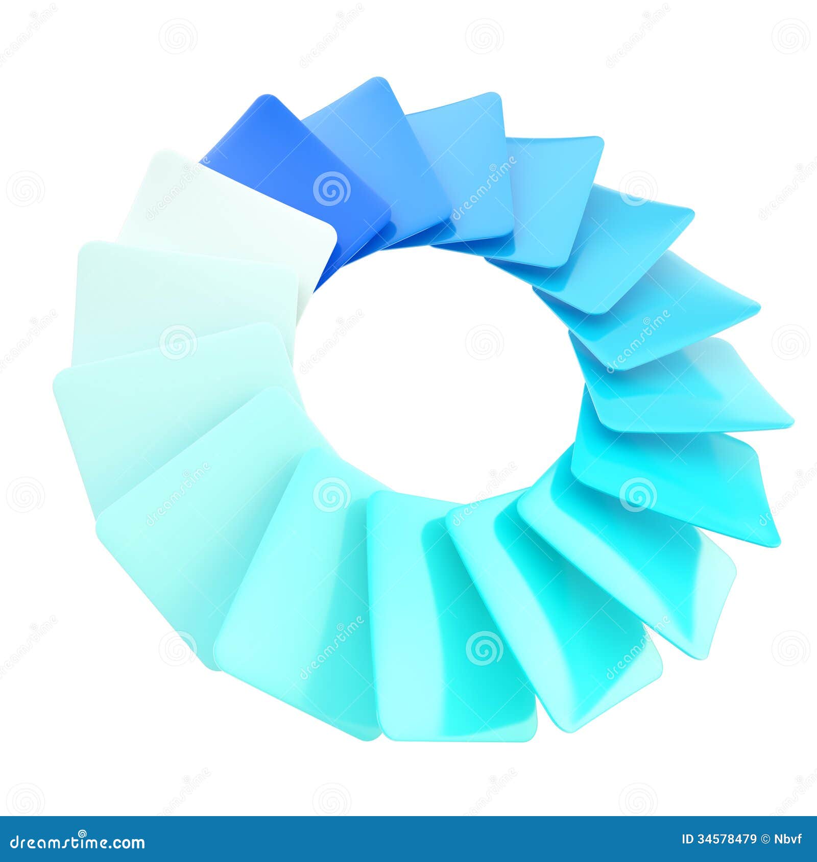 Blue Gradient Palette Of Glossy Cards Royalty-Free Stock Photography ...