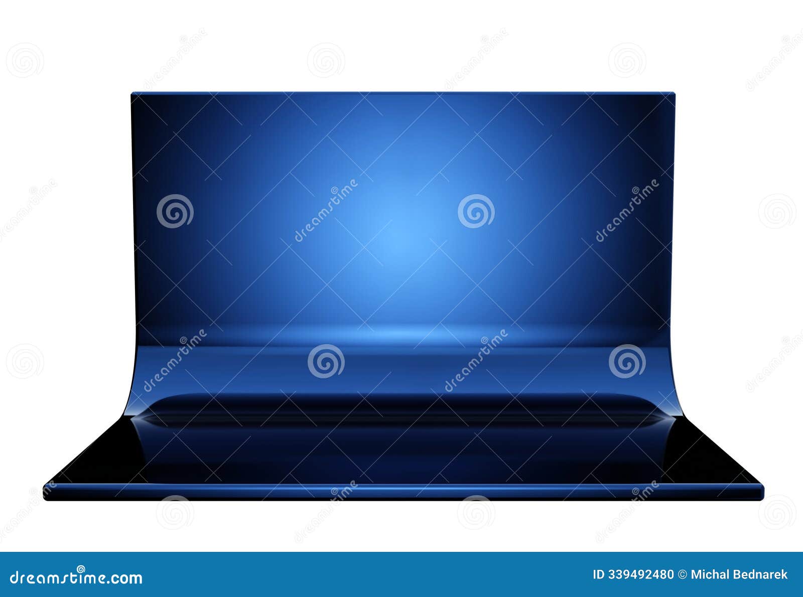 Blue Gradient Photography Backdrop with Reflective Surface Stock Photo ...