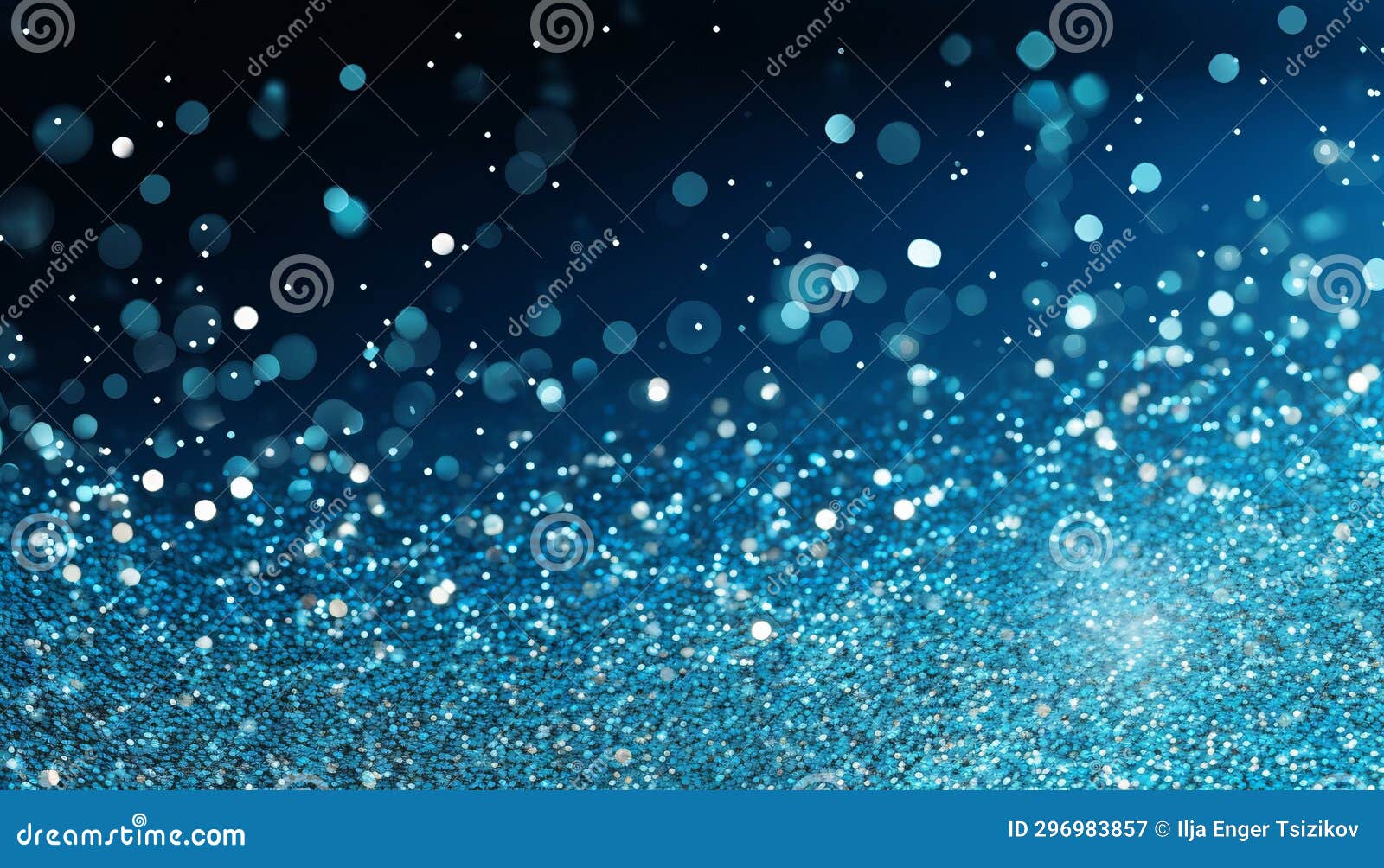 Blue Gradient Seamlessly Blending with Silver Glitter Texture on ...