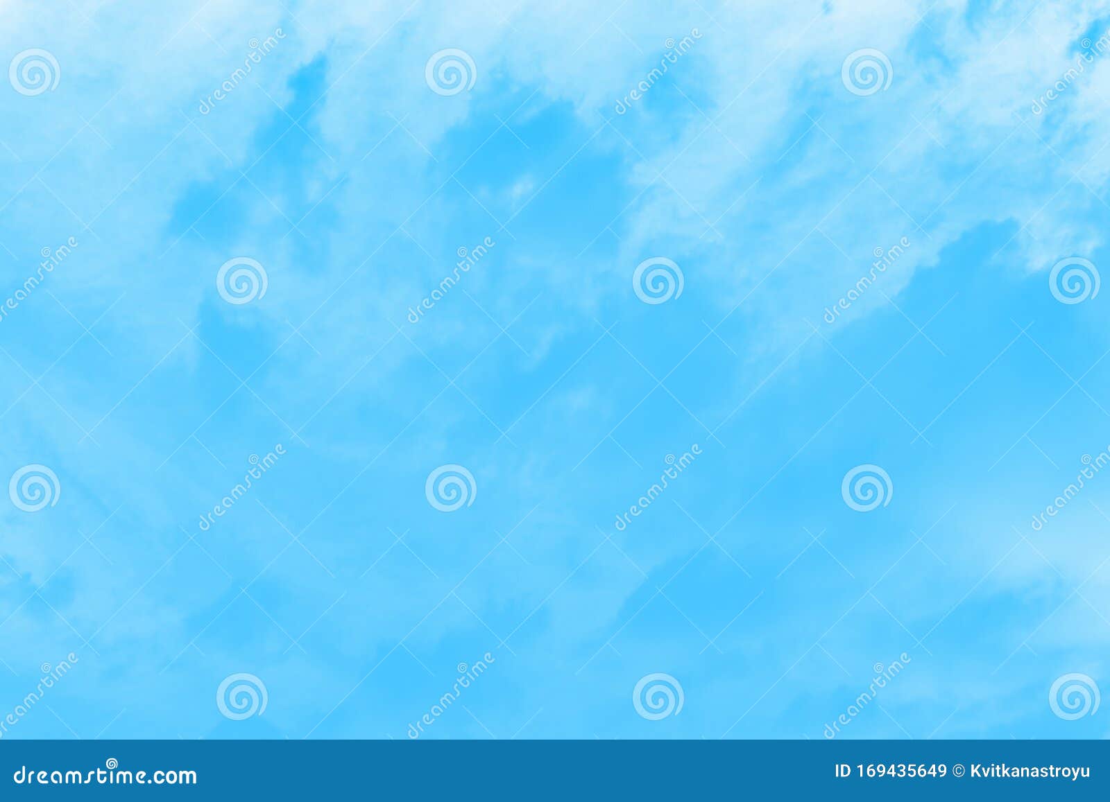 Blue Gradient Sky Background, Blurred Delicate Clouds Stock Image ...