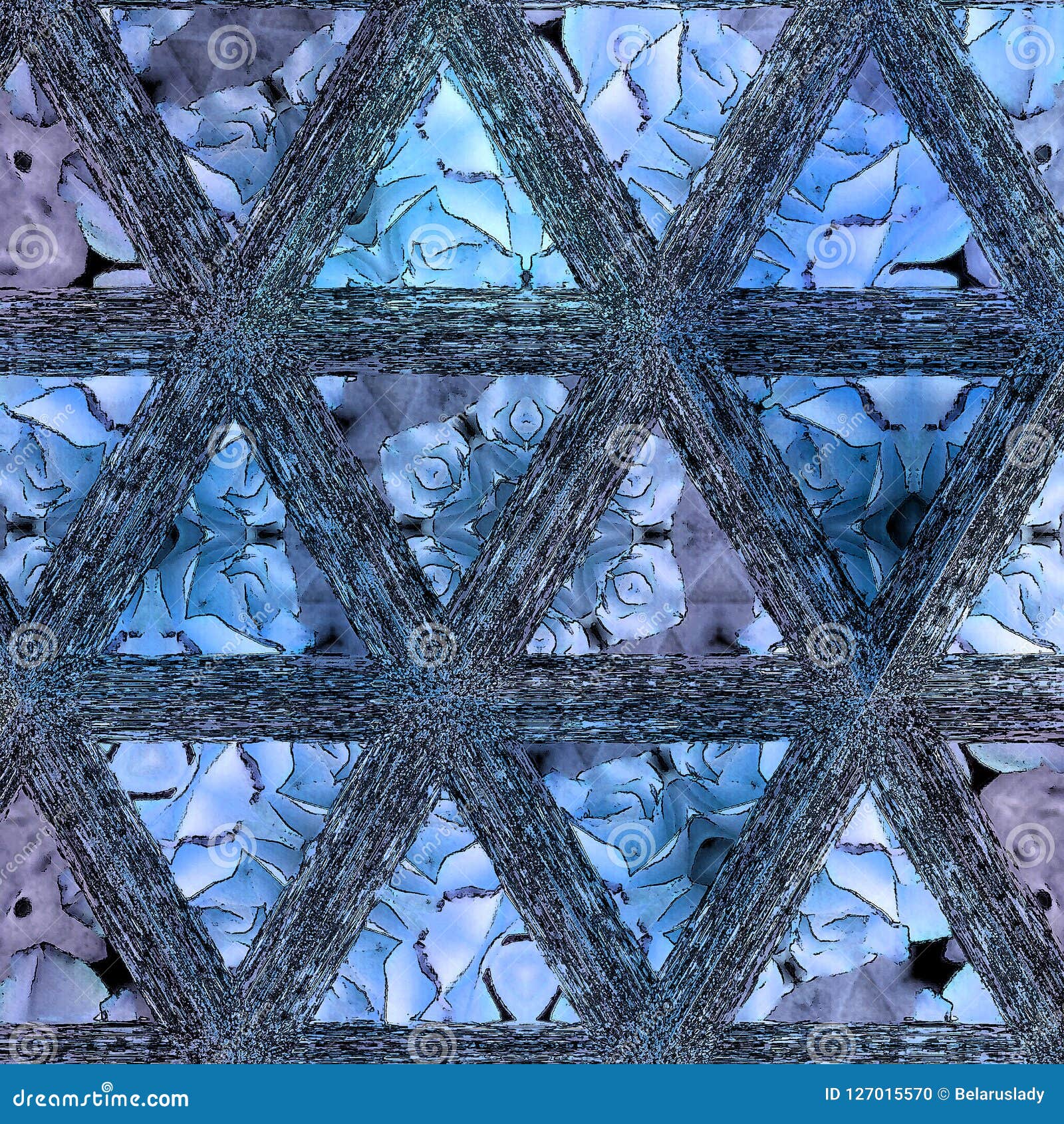 Blue Gradient Triangles Continuous Mosaic Stock Photo - Image of beauty ...