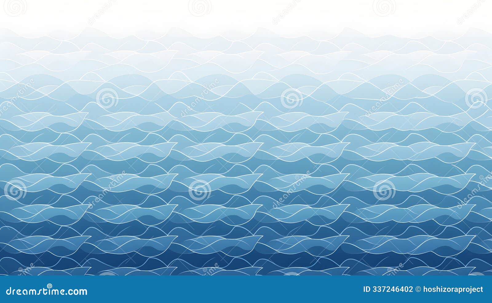 Blue Gradient Waves with a Smooth Transition and Horizontal Flow Stock ...