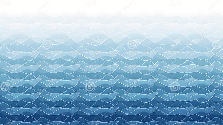 Blue Gradient Waves with a Smooth Transition and Horizontal Flow Stock ...