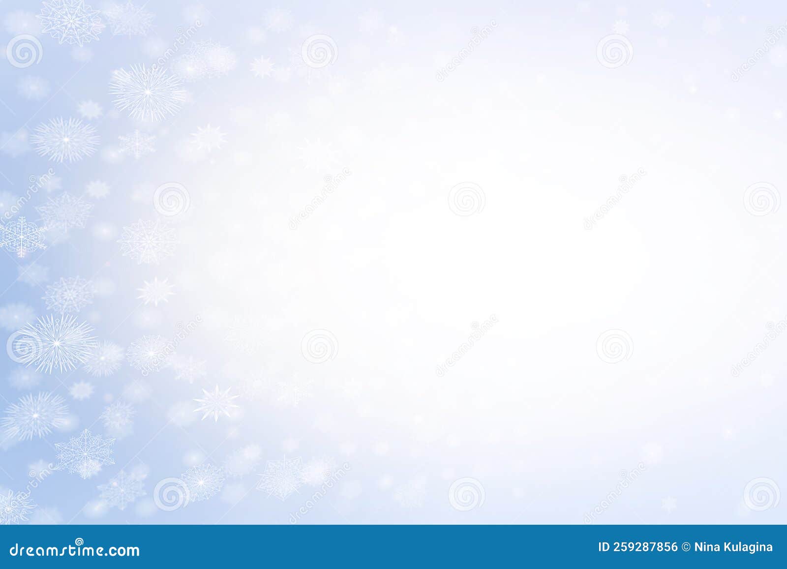 Blue Gradient Winter Poster with Snow Pattern. Stock Illustration ...