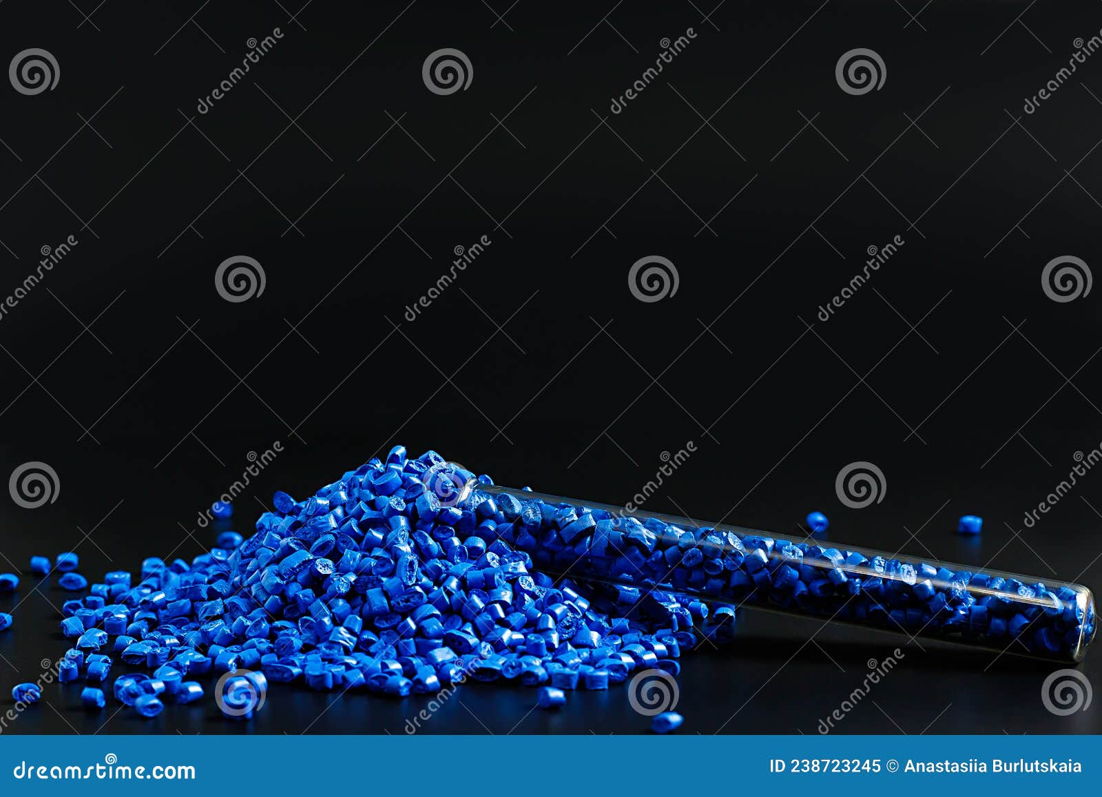 Blue Granules of Polypropylene, Polyamide. Background. Plastic and ...