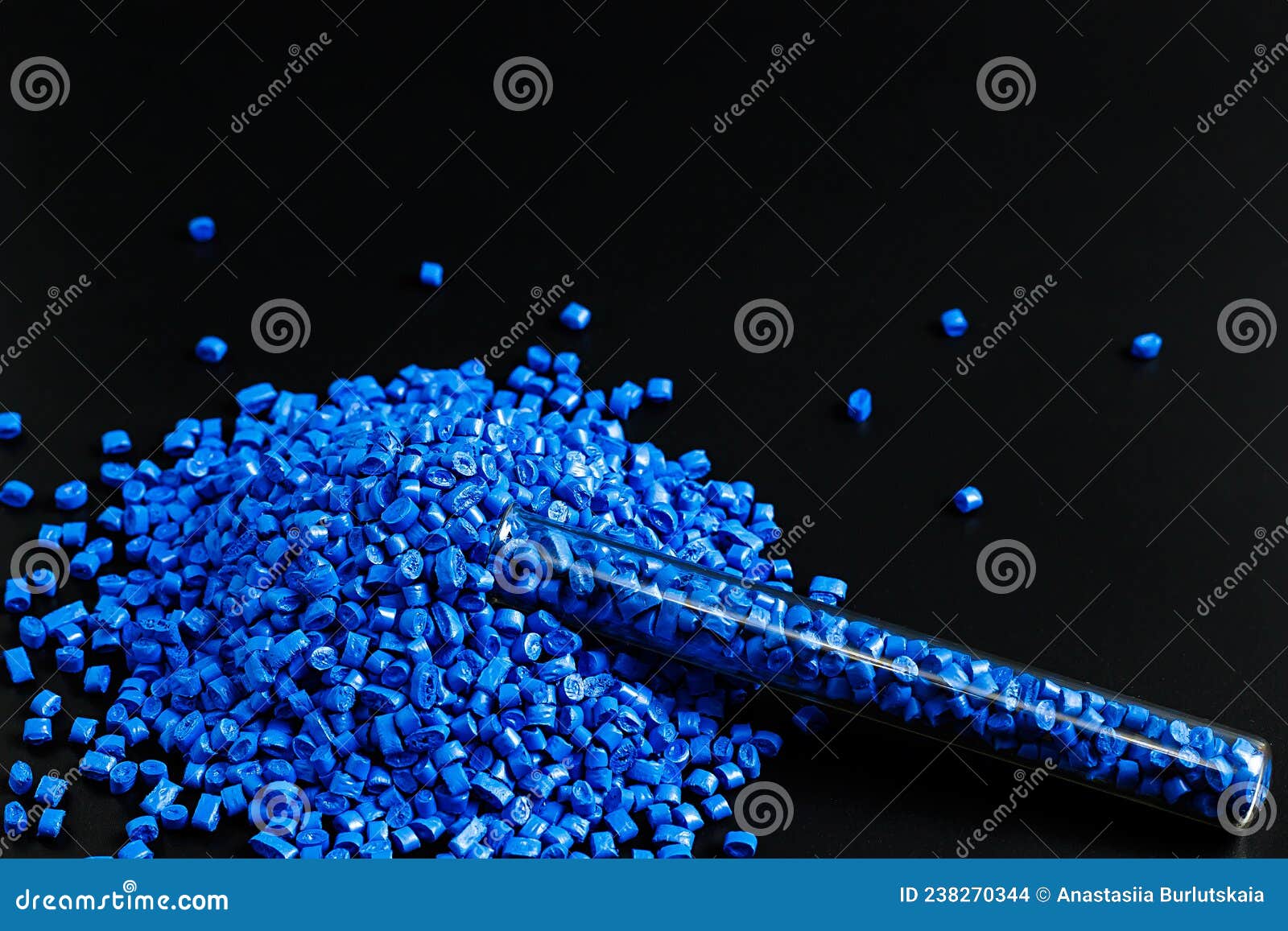 Blue Granules of Polypropylene, Polyamide. Background. Plastic and ...