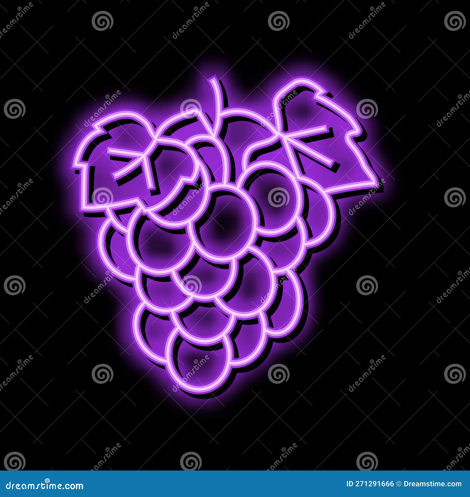 Blue Grape Wine Neon Glow Icon Illustration Stock Vector - Illustration ...