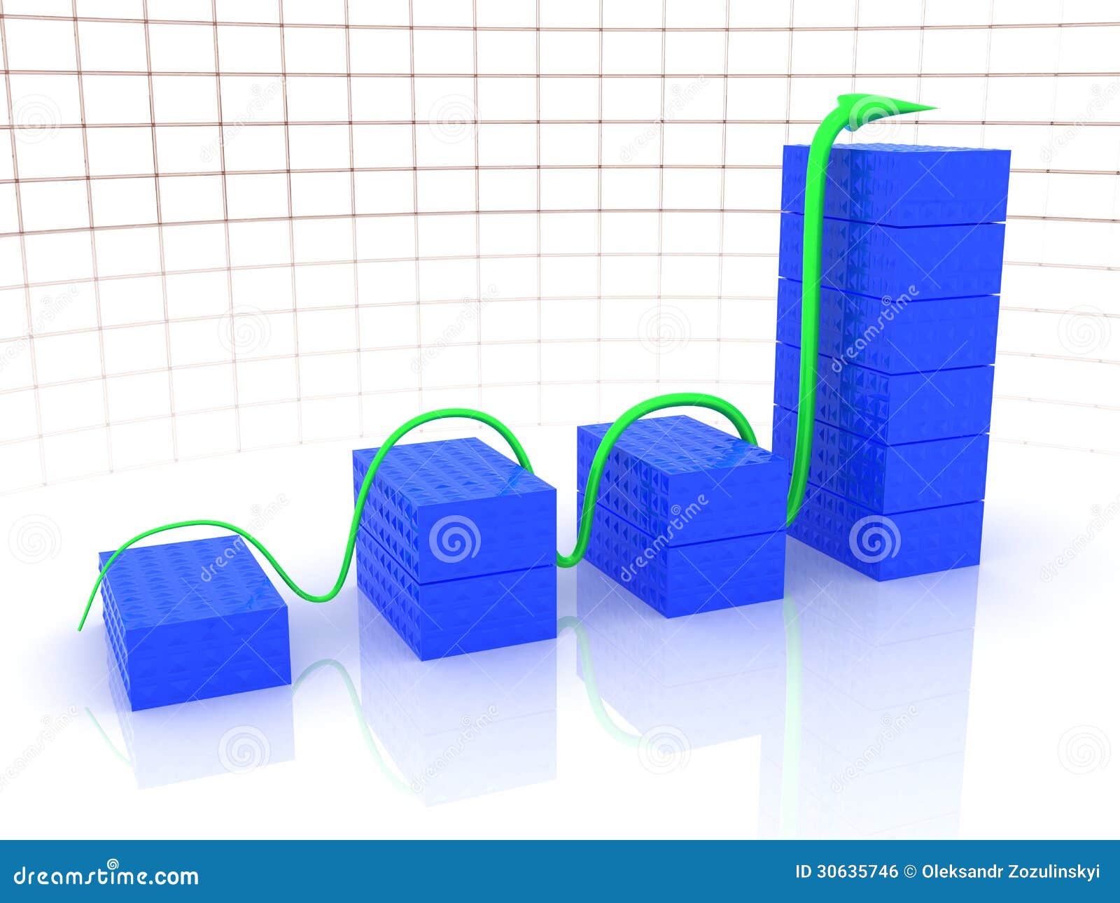 Blue graph â„–3 stock illustration. Illustration of financial - 30635746