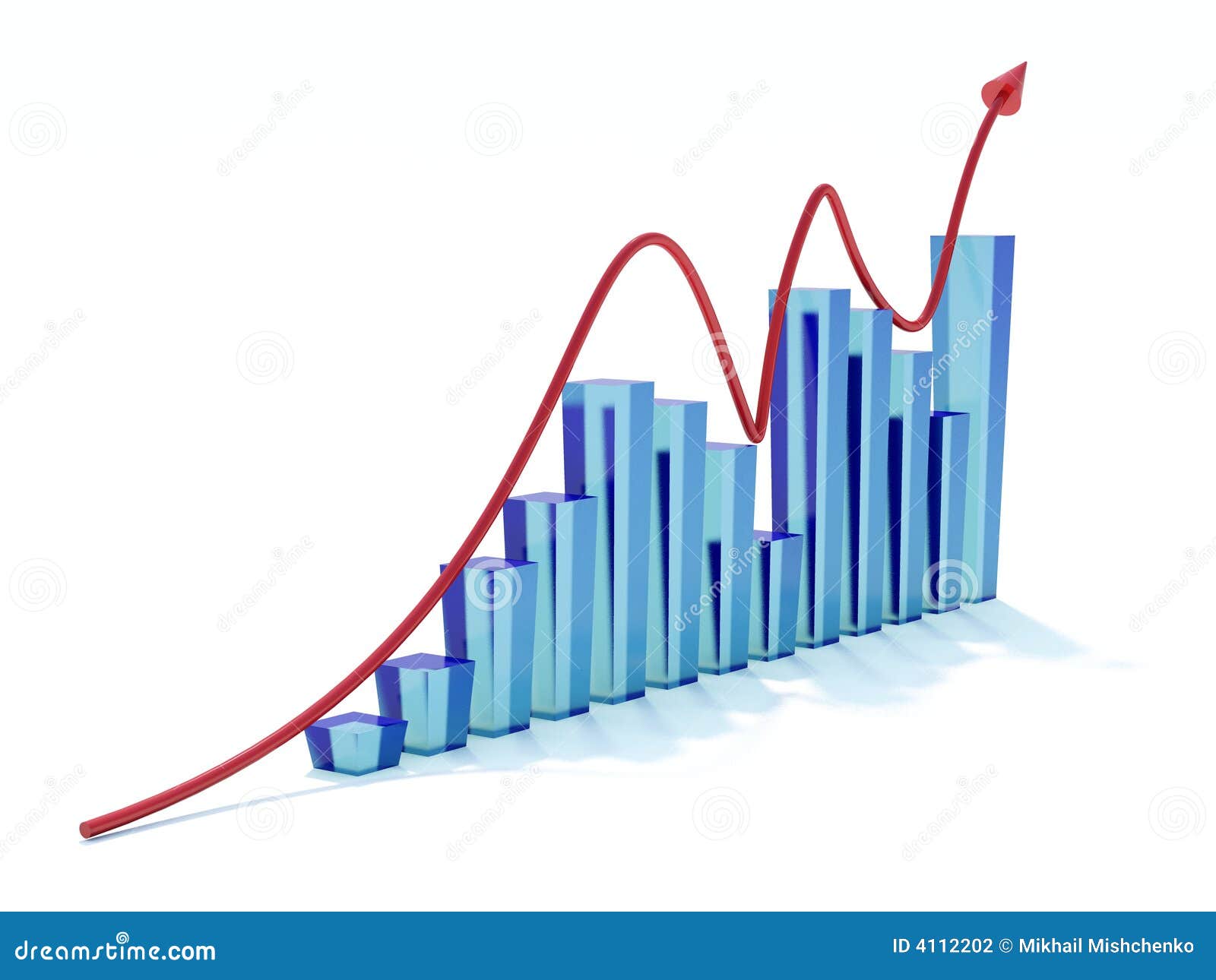 Blue graph stock illustration. Illustration of diagram - 4112202