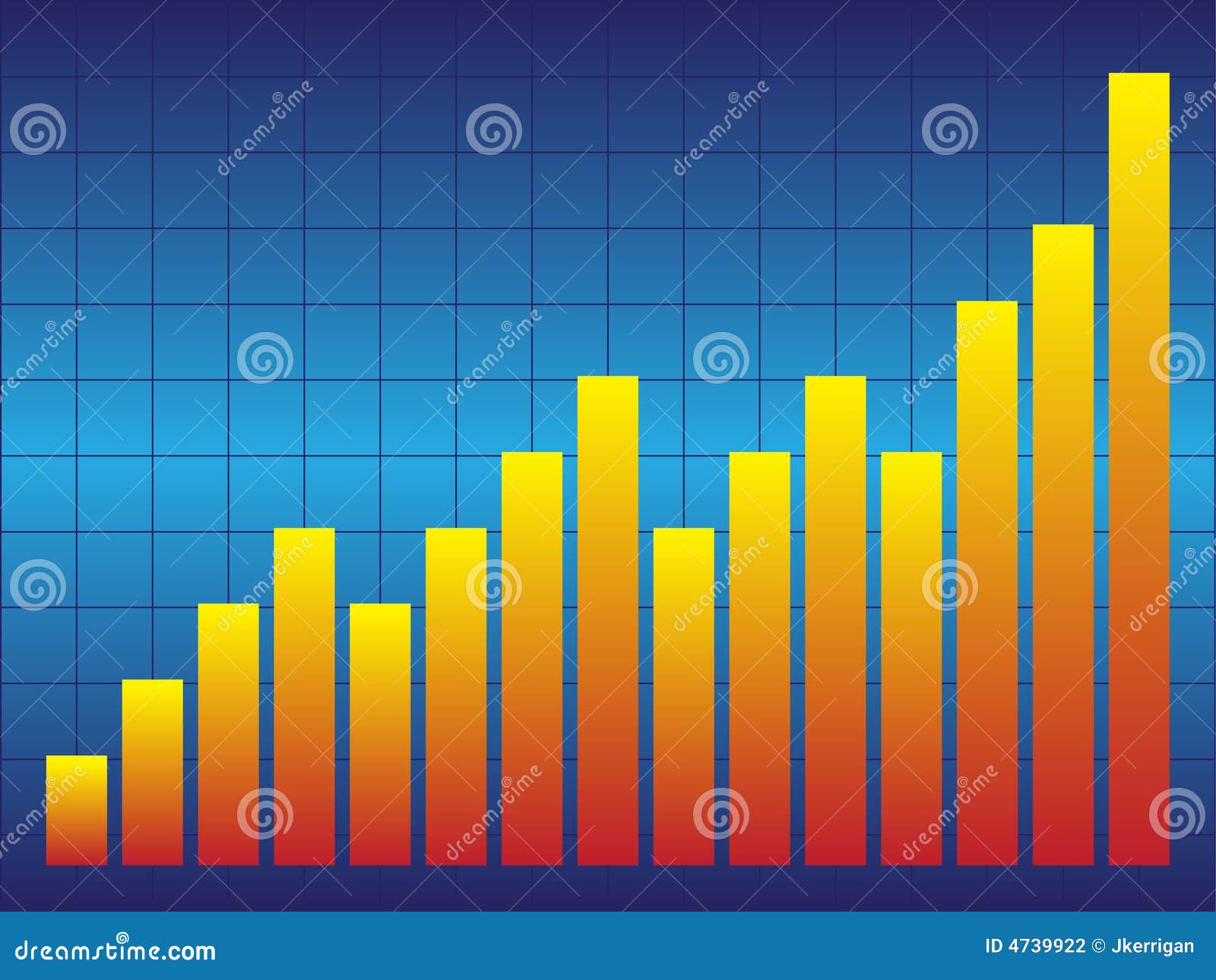 Blue Bar Graph With Red Arrow Royalty-Free Stock Photography ...