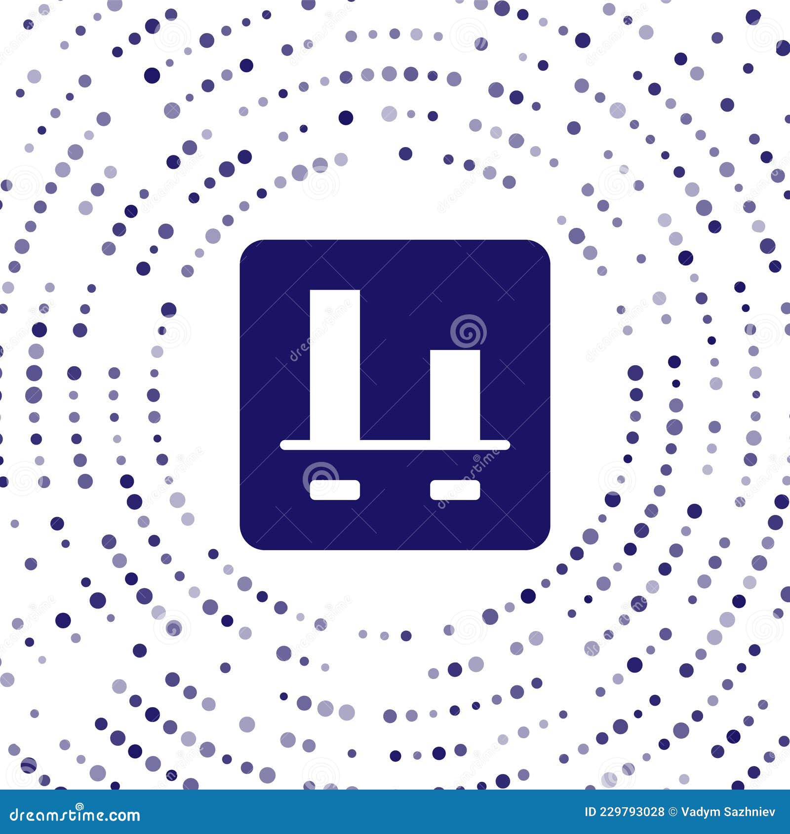 Blue Graph, Chart, Diagram, Infographic Icon Isolated on White ...