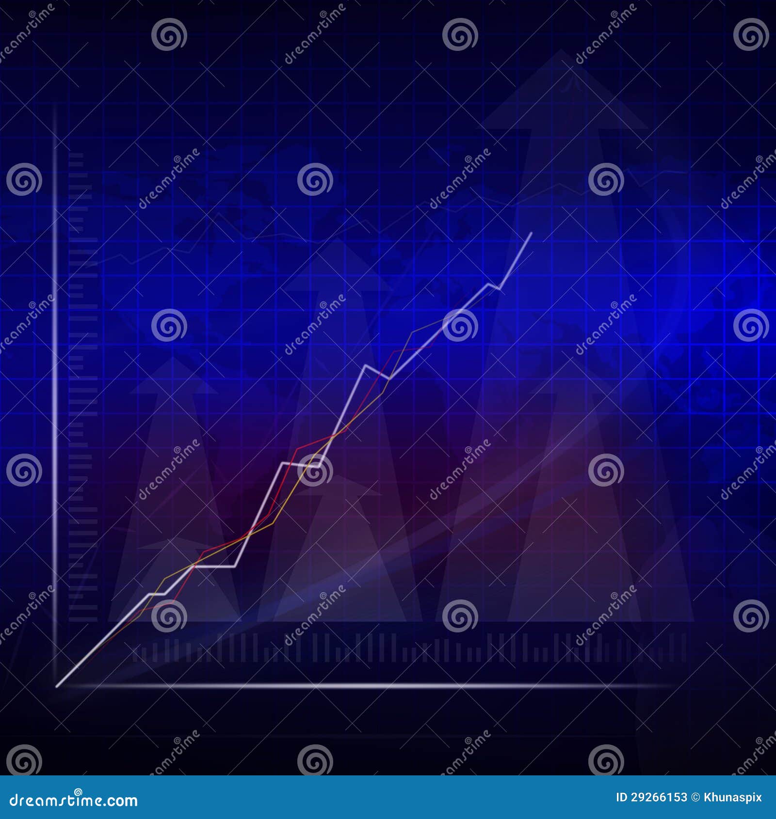 Blue Bar Graph With Red Arrow Royalty-Free Stock Photo | CartoonDealer ...