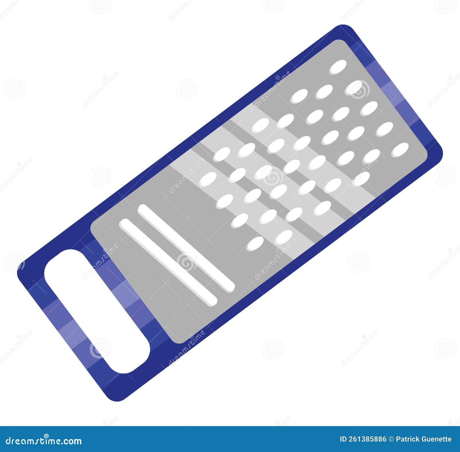 Blue grater, icon stock vector. Illustration of icon - 261385886