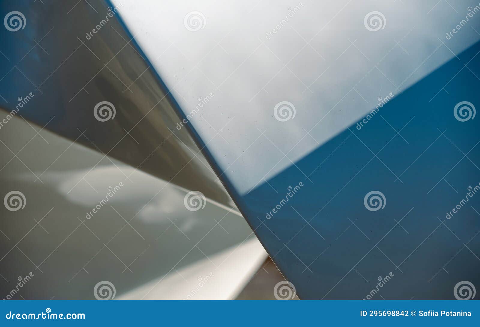 Blue and Gray Abstract Background from Curved Lines of Geometric Shapes ...