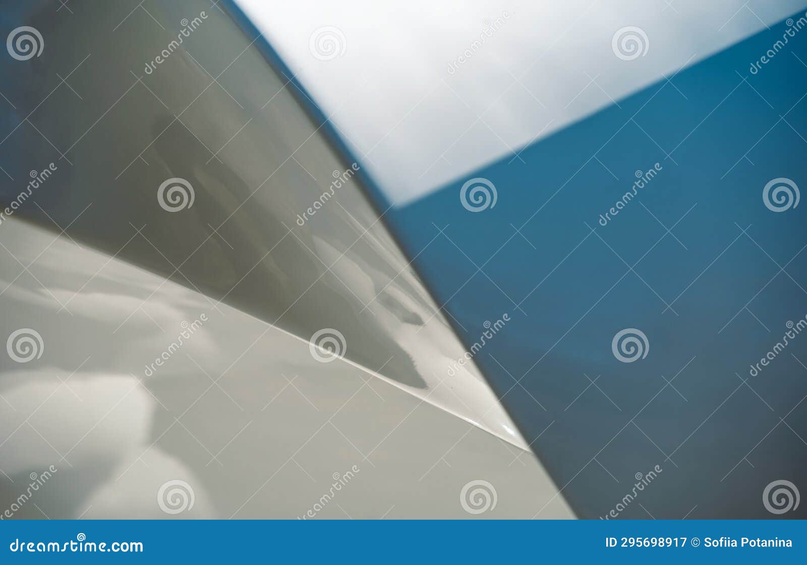 Blue and Gray Abstract Background from Curved Lines of Geometric Shapes ...
