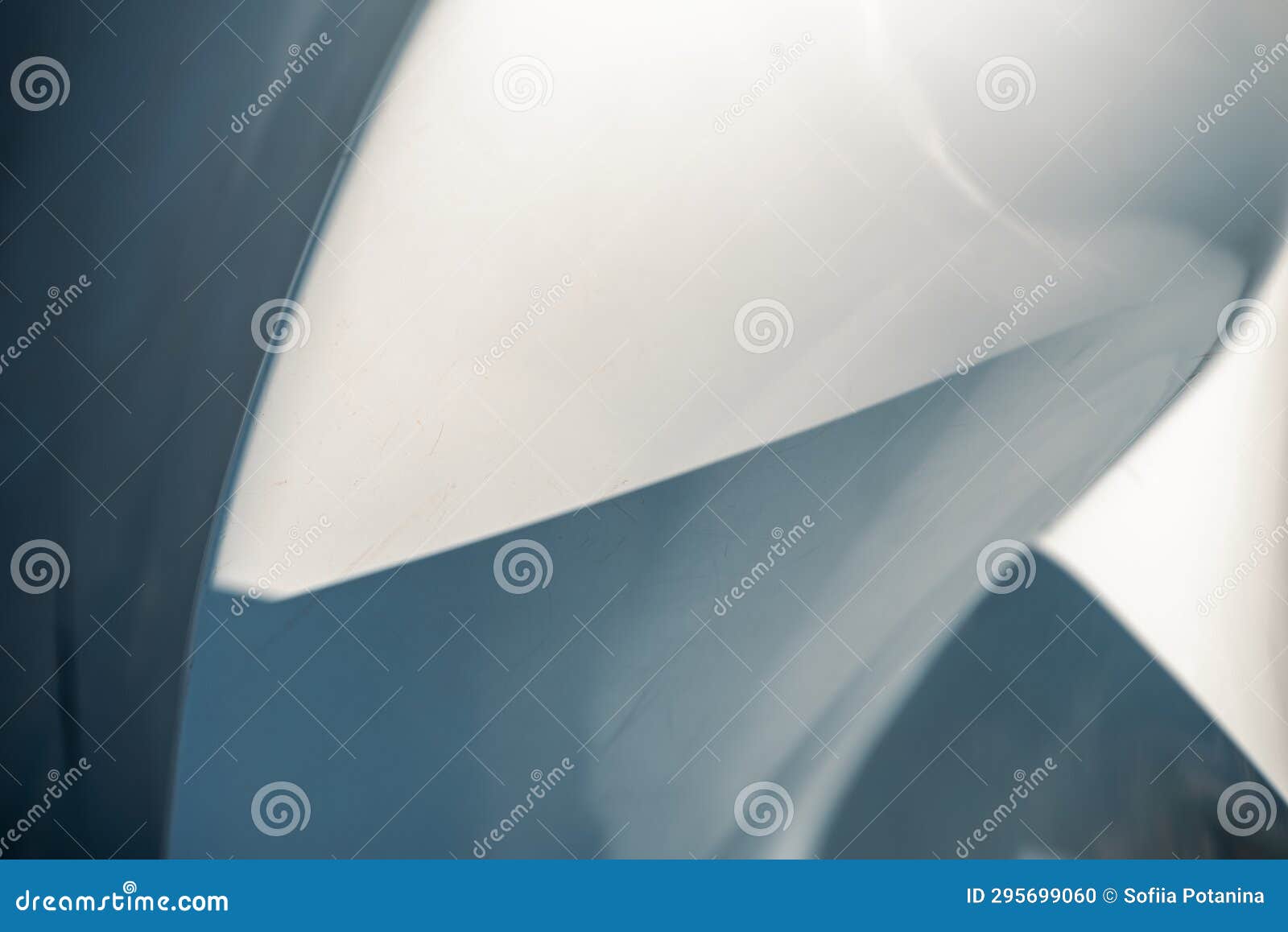 Blue and Gray Abstract Background from Curved Lines of Geometric Shapes ...