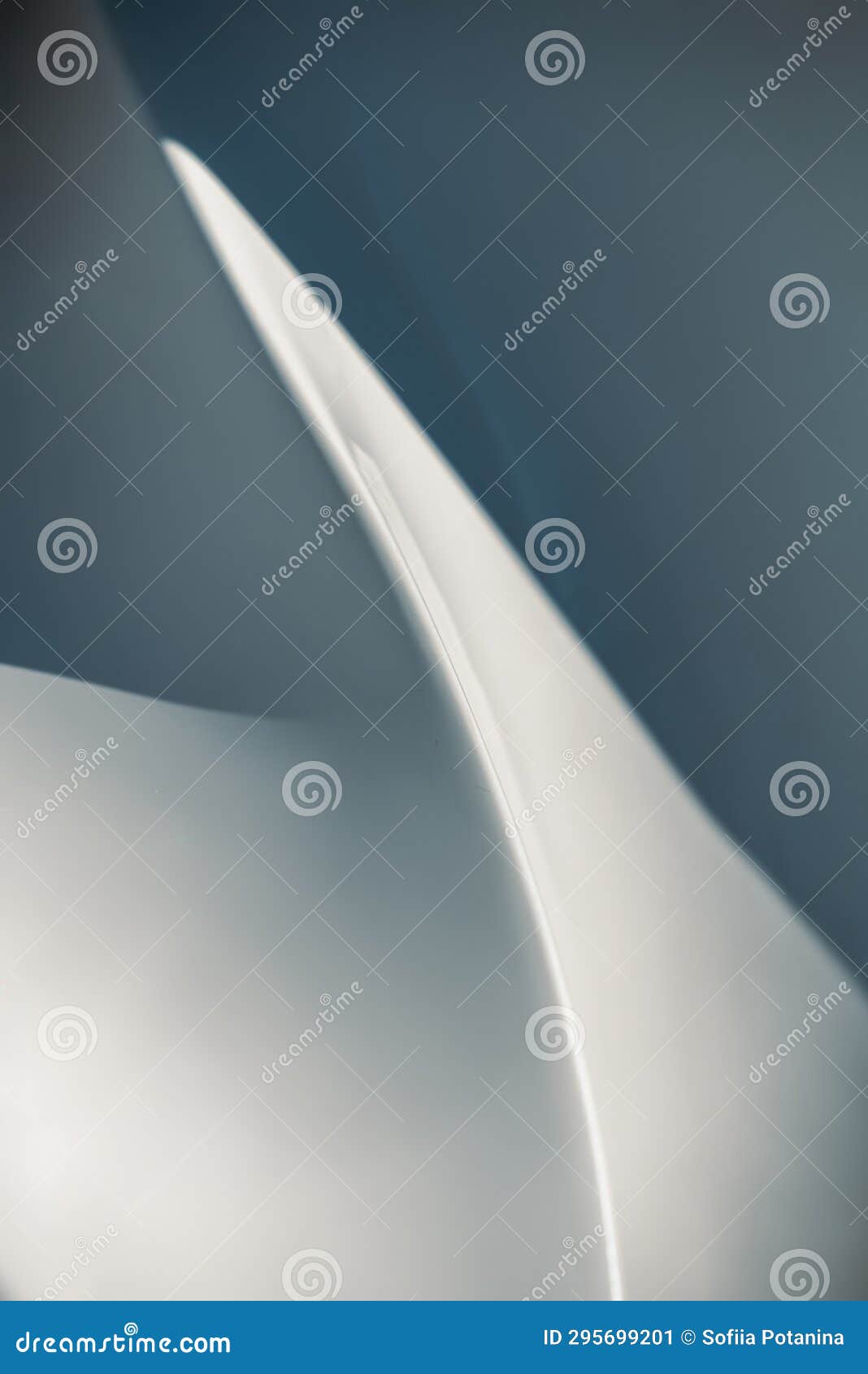 Blue and Gray Abstract Background from Curved Lines of Geometric Shapes ...