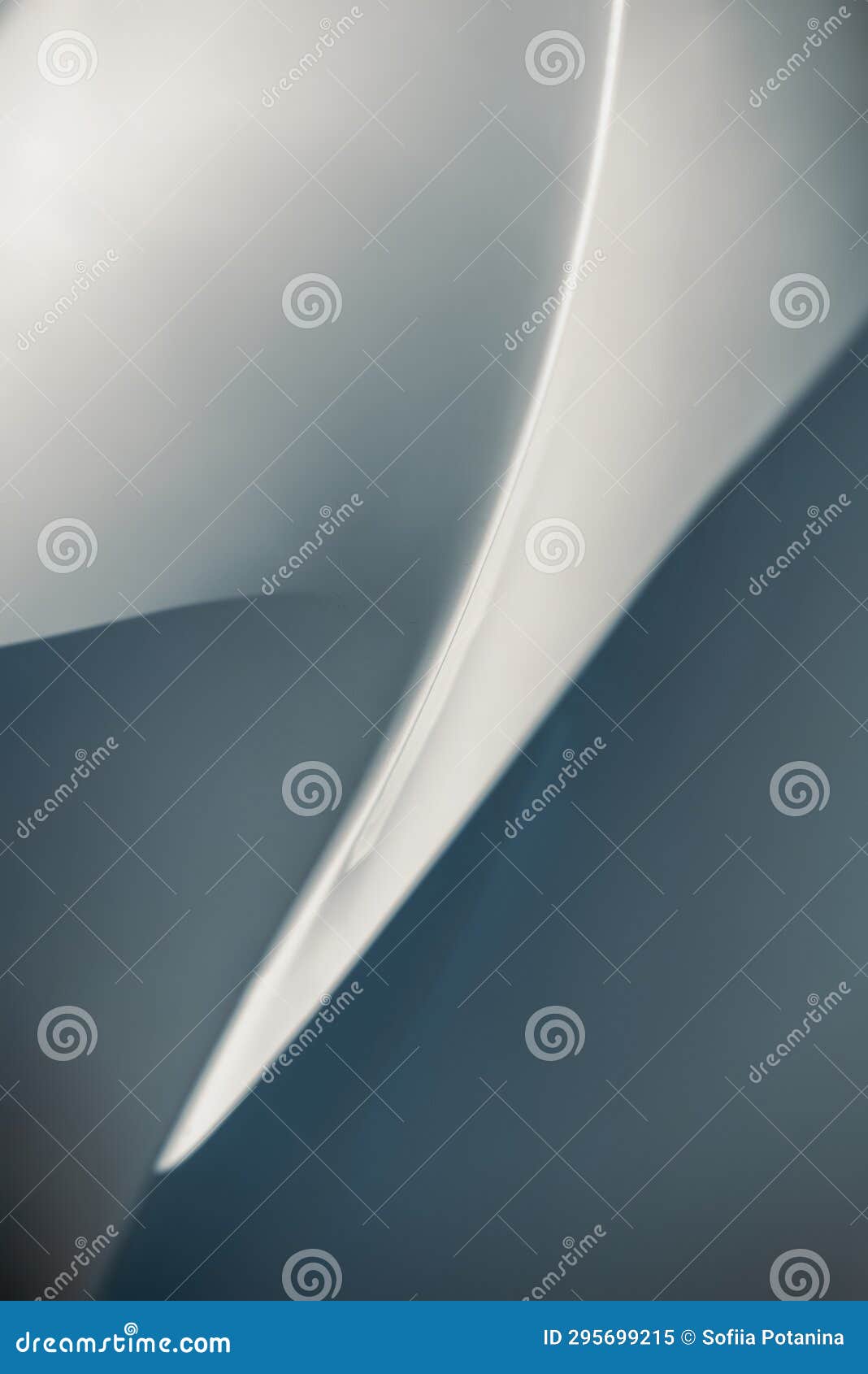 Blue and Gray Abstract Background from Curved Lines of Geometric Shapes ...