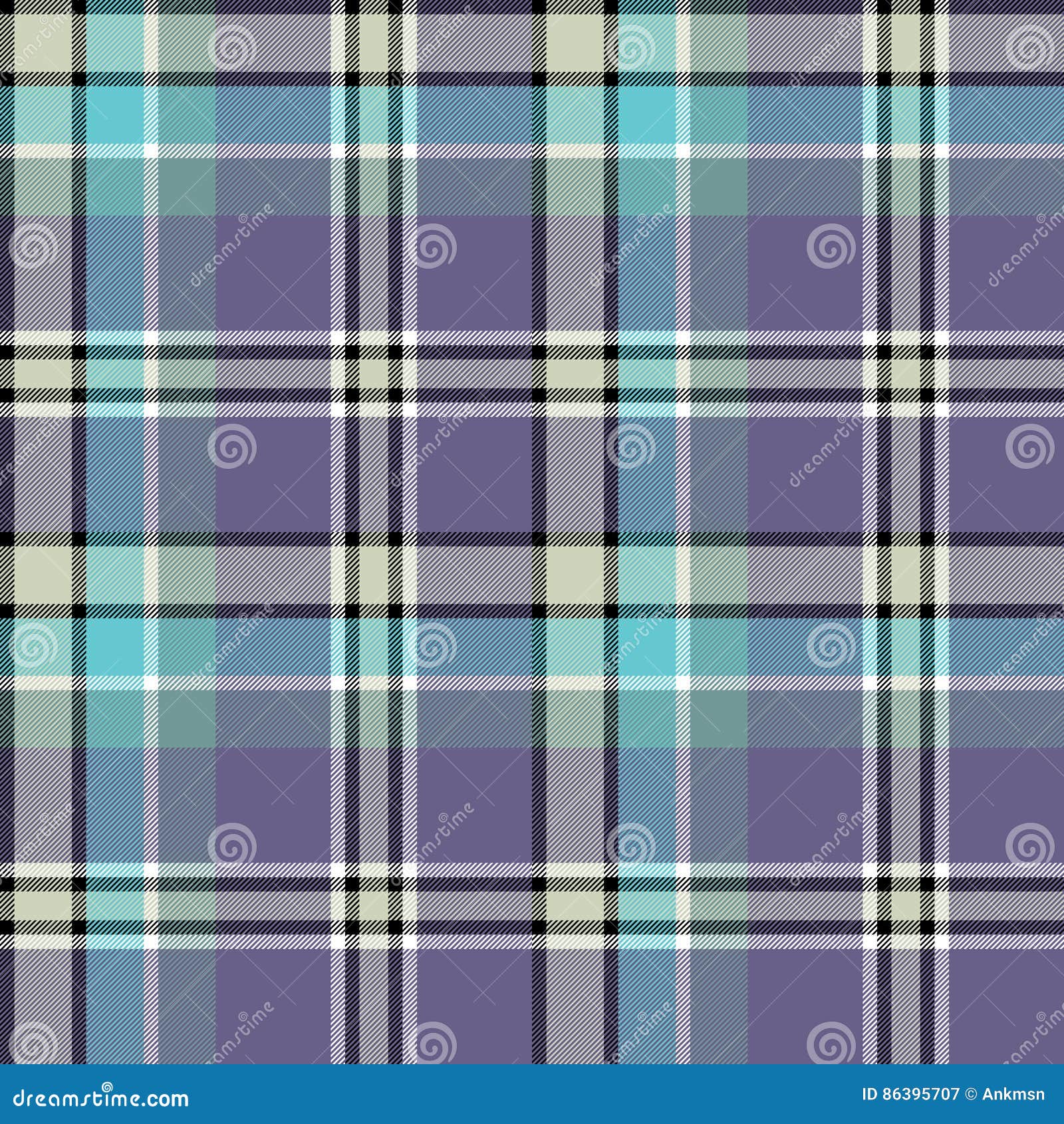 Blue Gray Colors Check Fabric Texture Seamless Pattern Stock Vector ...