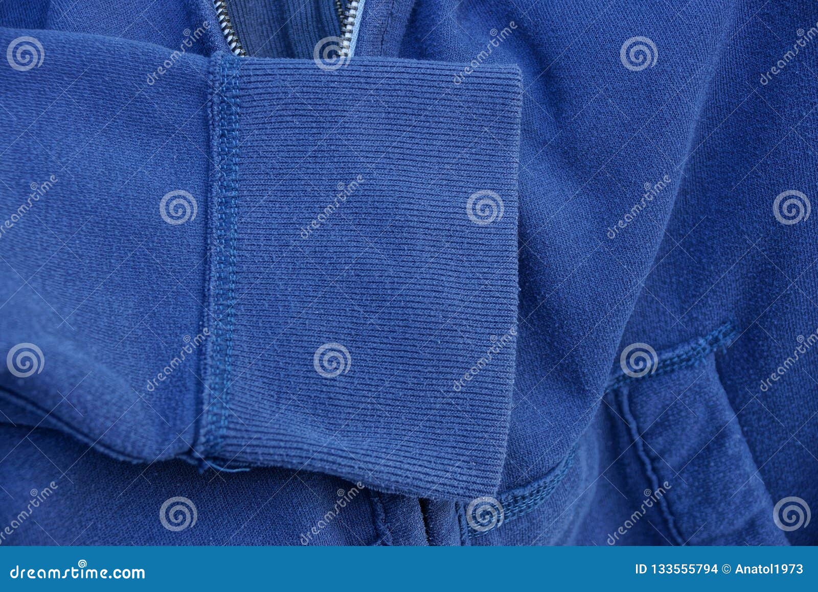 Blue Gray Fabric Texture of Clothes with Sleeves Stock Photo - Image of ...