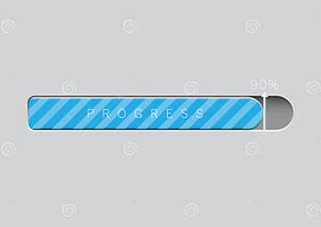 Blue on Gray Loading Progress Bar Vector Illustration Stock Vector ...