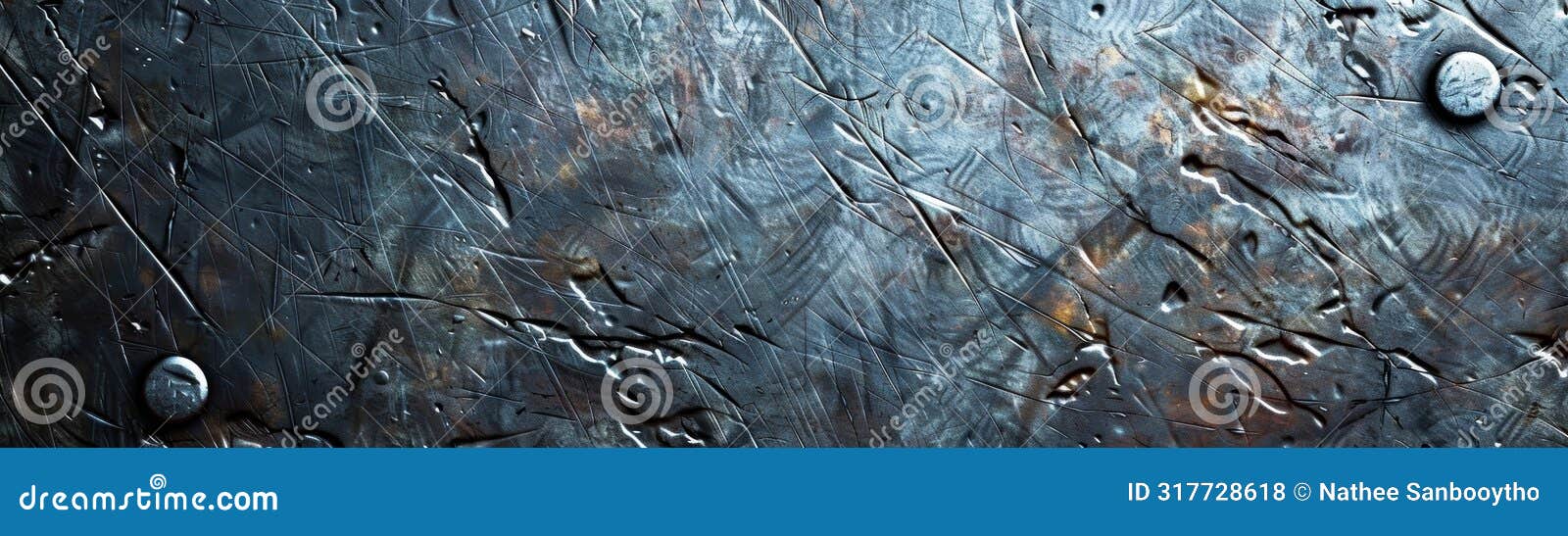 Blue And Gray Rough Metal Texture With Shiny Rivets Royalty-Free Stock ...