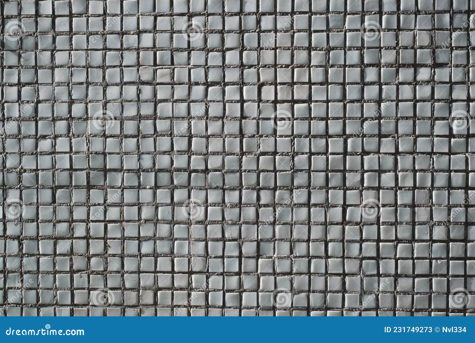 Blue-gray Small Square Decorative Tiles on Wall, Exterior of Building ...