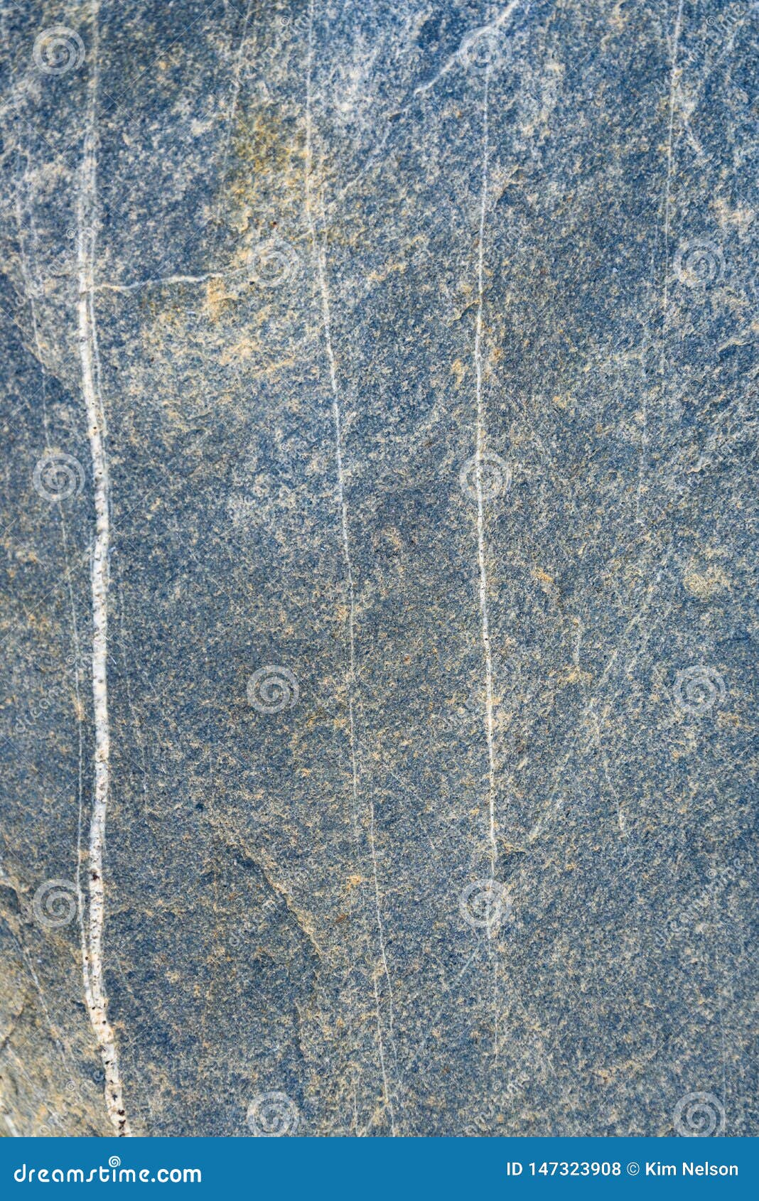 Blue Gray Stone with White Lines of Pattern and Texture As a Nature ...