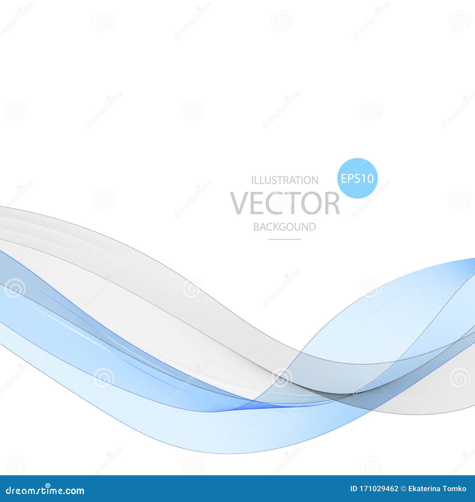 Blue and Gray Wave. Abstract Background. Vector Pattern. Eps 10 Stock ...