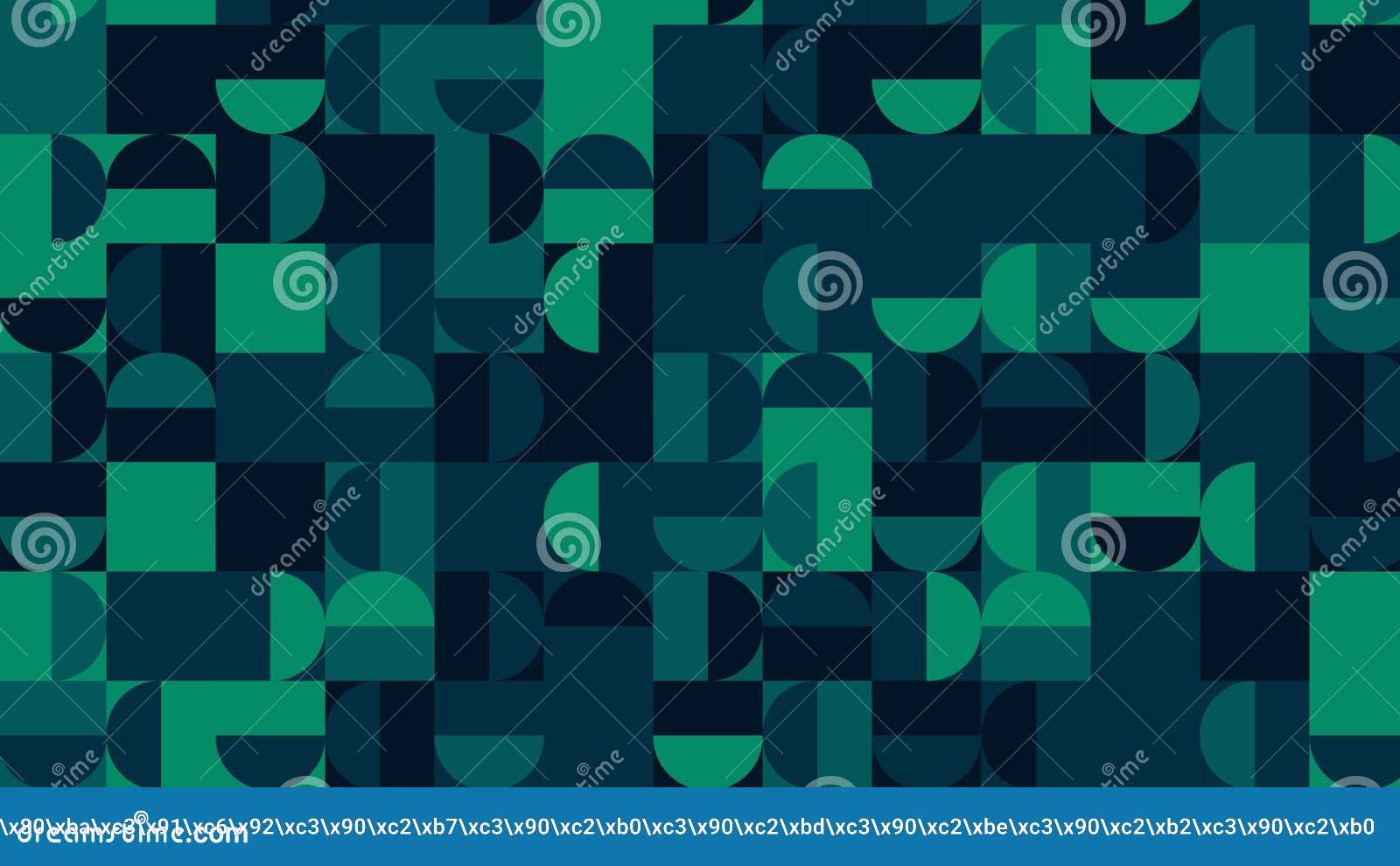 Blue and Gree Geometric Pattern, Wallpaper for Fabric Stock ...