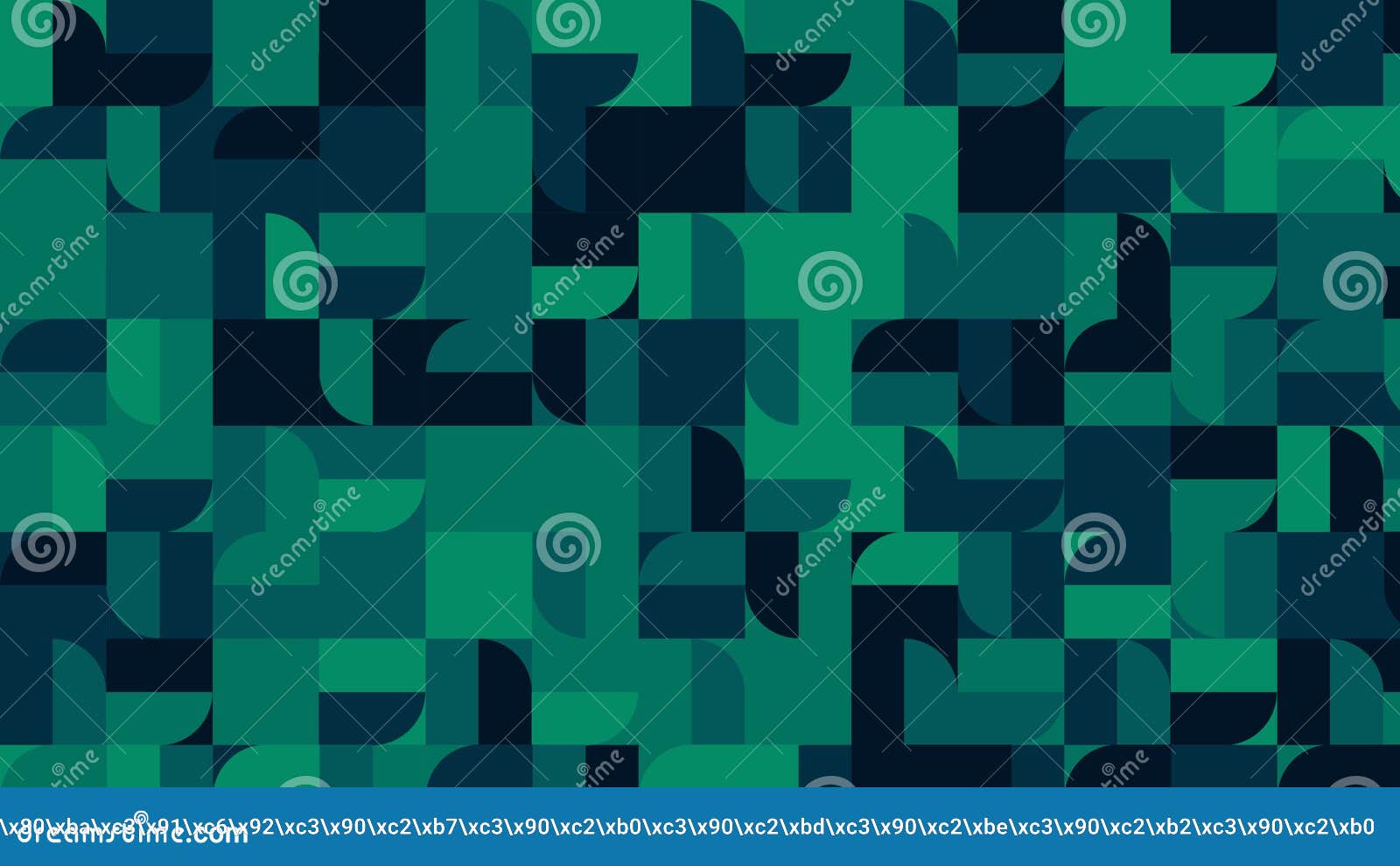 Blue and Gree Geometric Pattern, Wallpaper for Fabric Stock ...