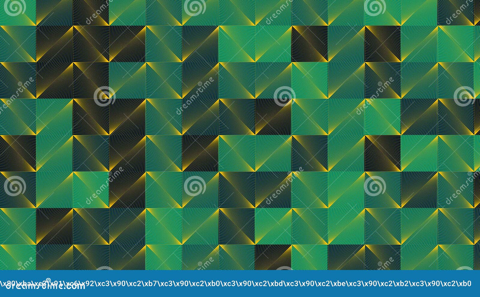 Blue and Gree Geometric Pattern, Wallpaper for Fabric Stock ...