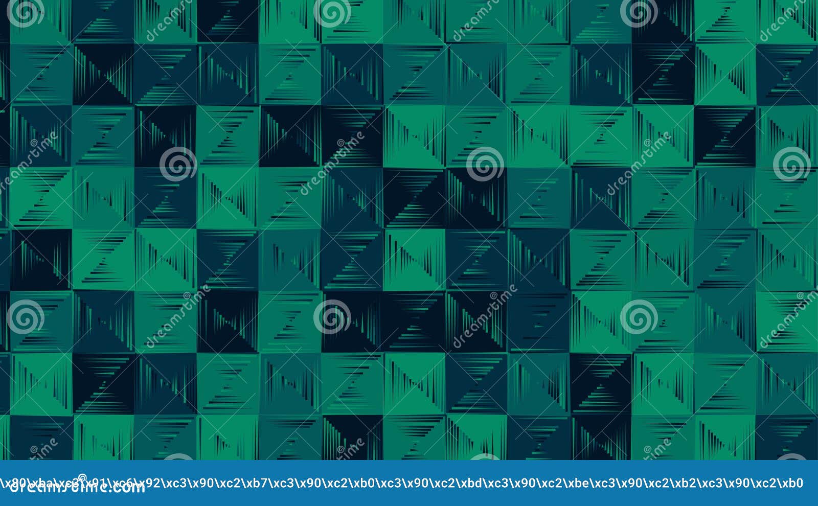 Blue and Gree Geometric Pattern, Wallpaper for Fabric Stock ...