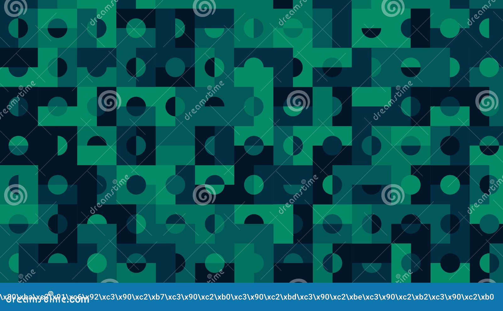 Blue and Gree Geometric Pattern, Wallpaper for Fabric Stock ...