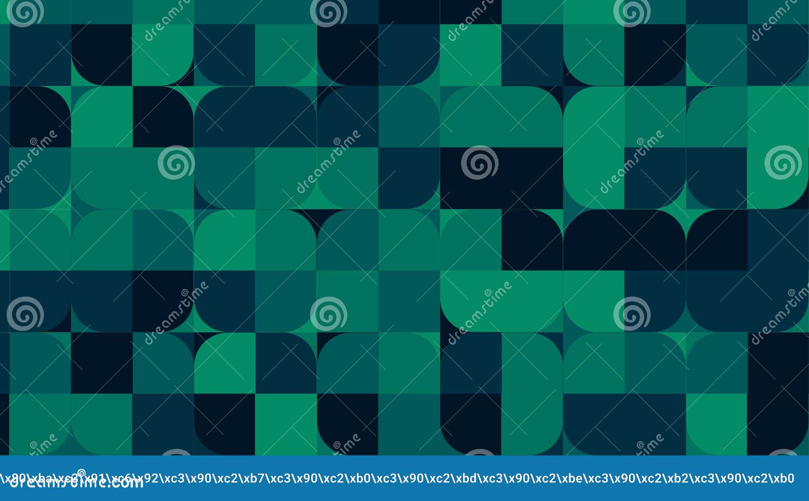 Blue and Gree Geometric Pattern, Wallpaper for Fabric Stock ...