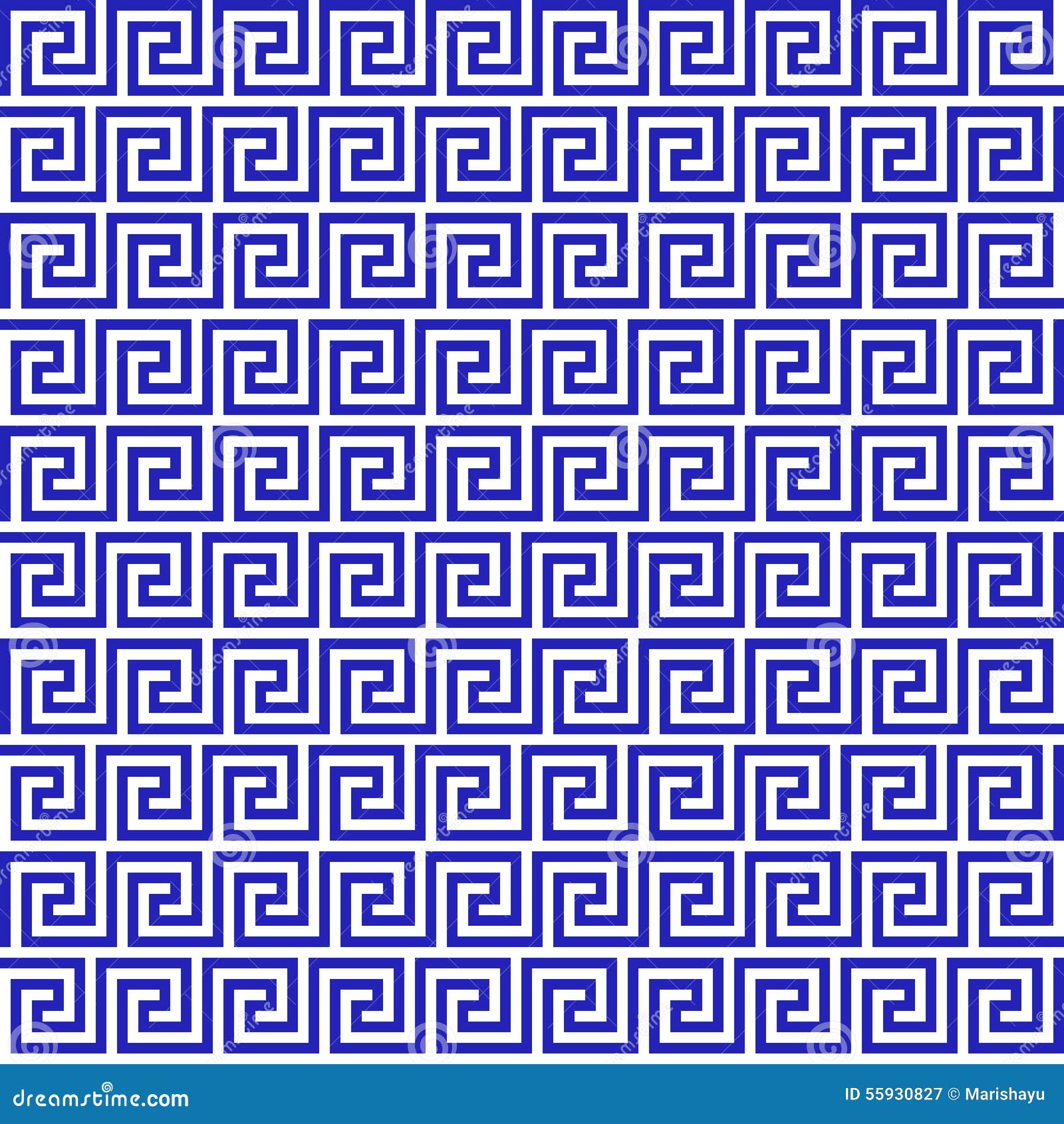 Blue Greek Seamless Pattern Stock Vector - Illustration of wave, greek ...