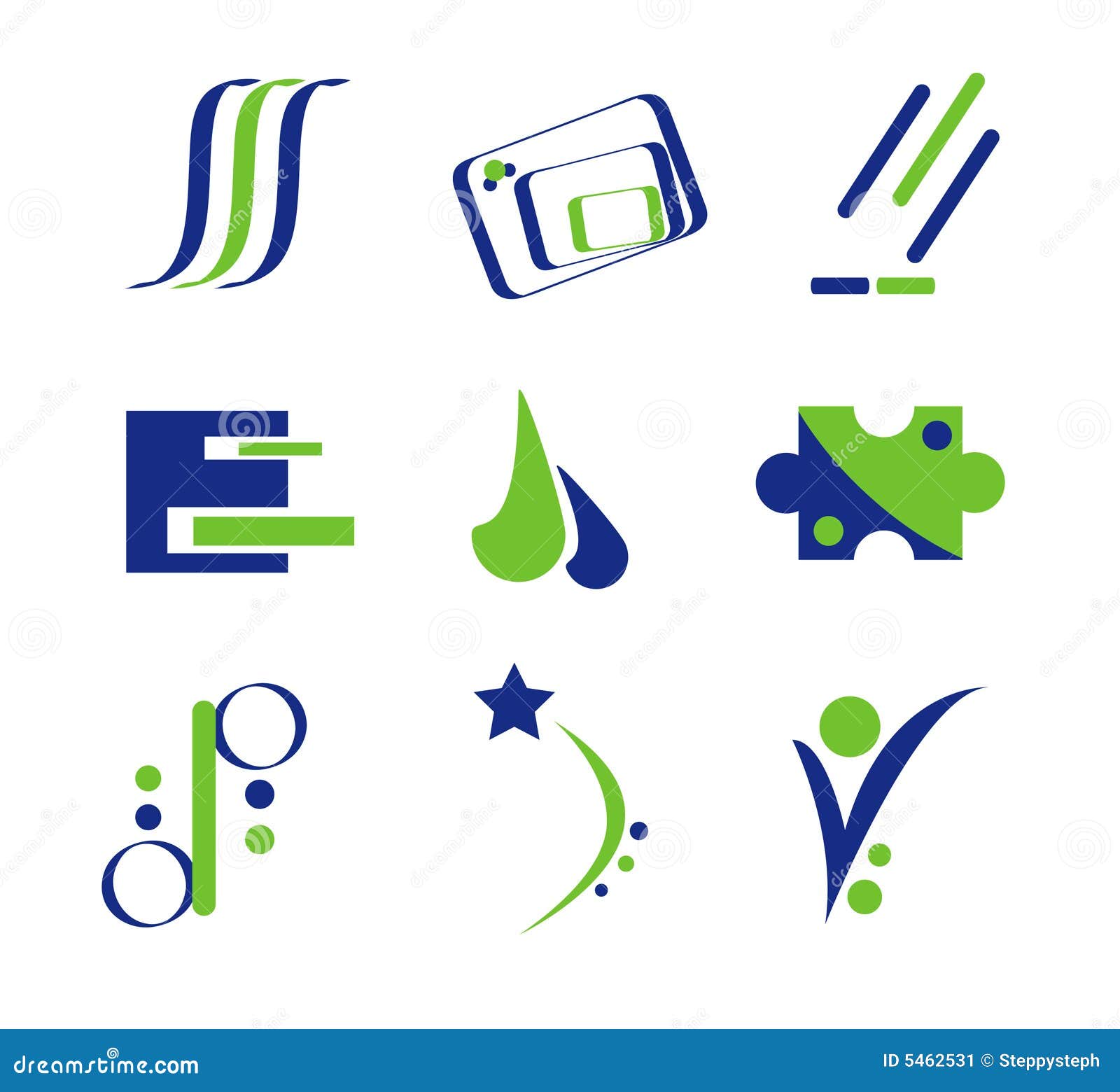 Blue and Green Abstract Design Stock Vector - Illustration of blue ...