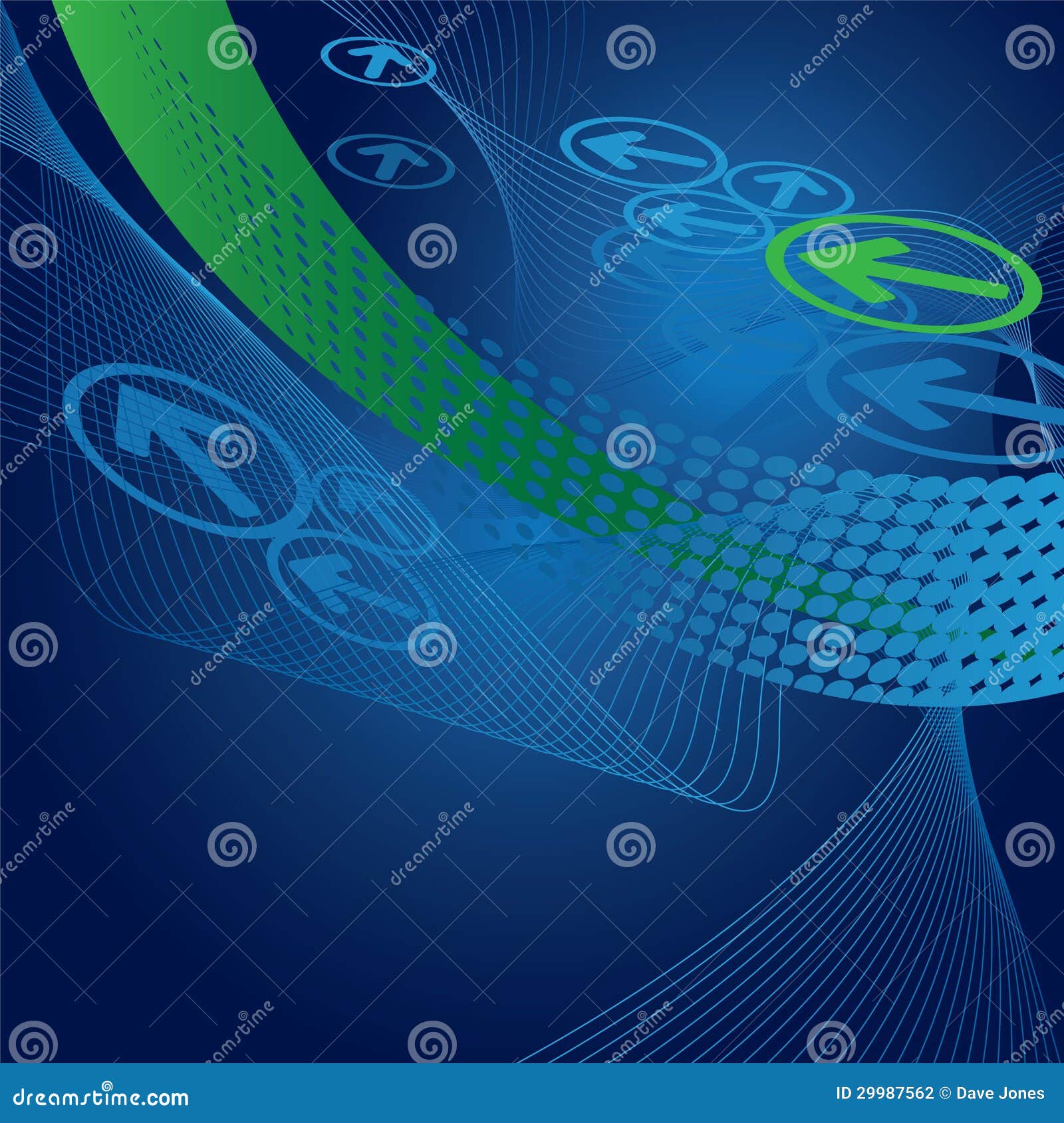 Green Arrows And Map Coordinates Background Cartoon Vector ...